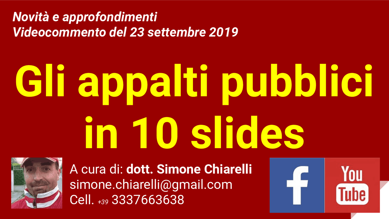 Slides Concernenti Gli Appalti Pubblici Docsity