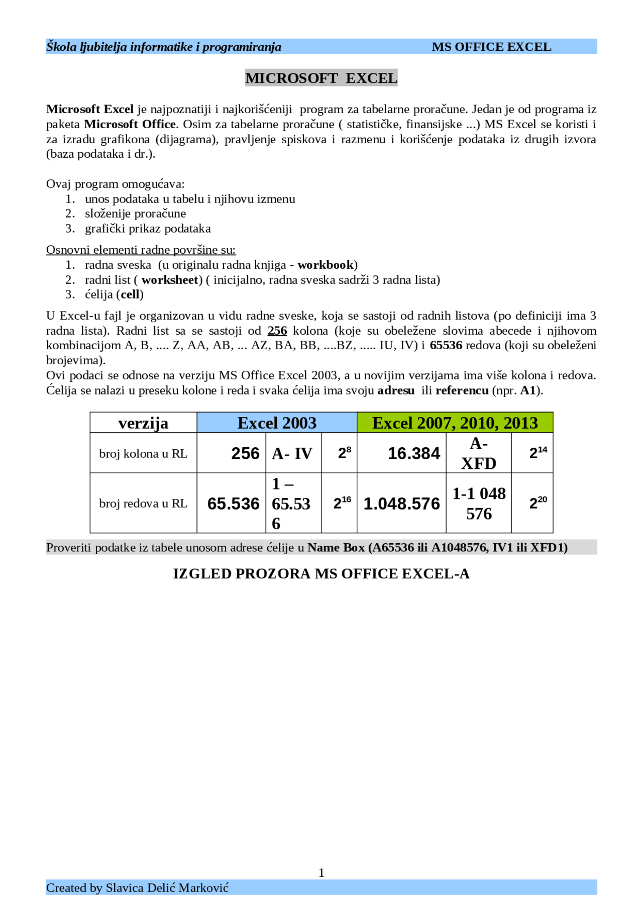 Rad u Excel-u, možete da vidite kako da tabelarno prikažete podatke koji su vam potrebni ...