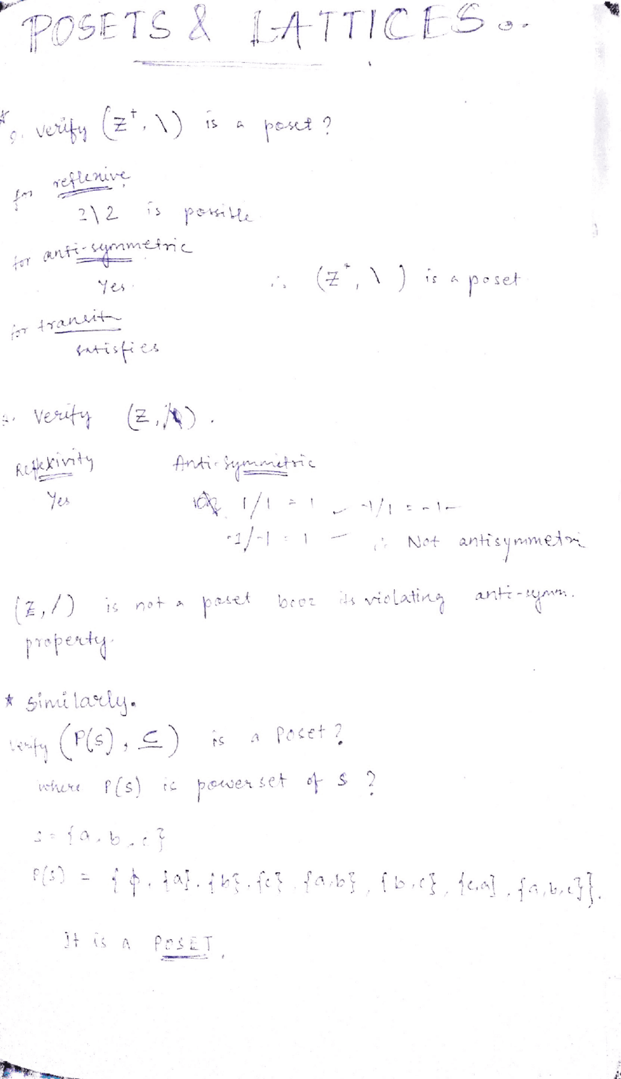 Possets and Lattices - Docsity