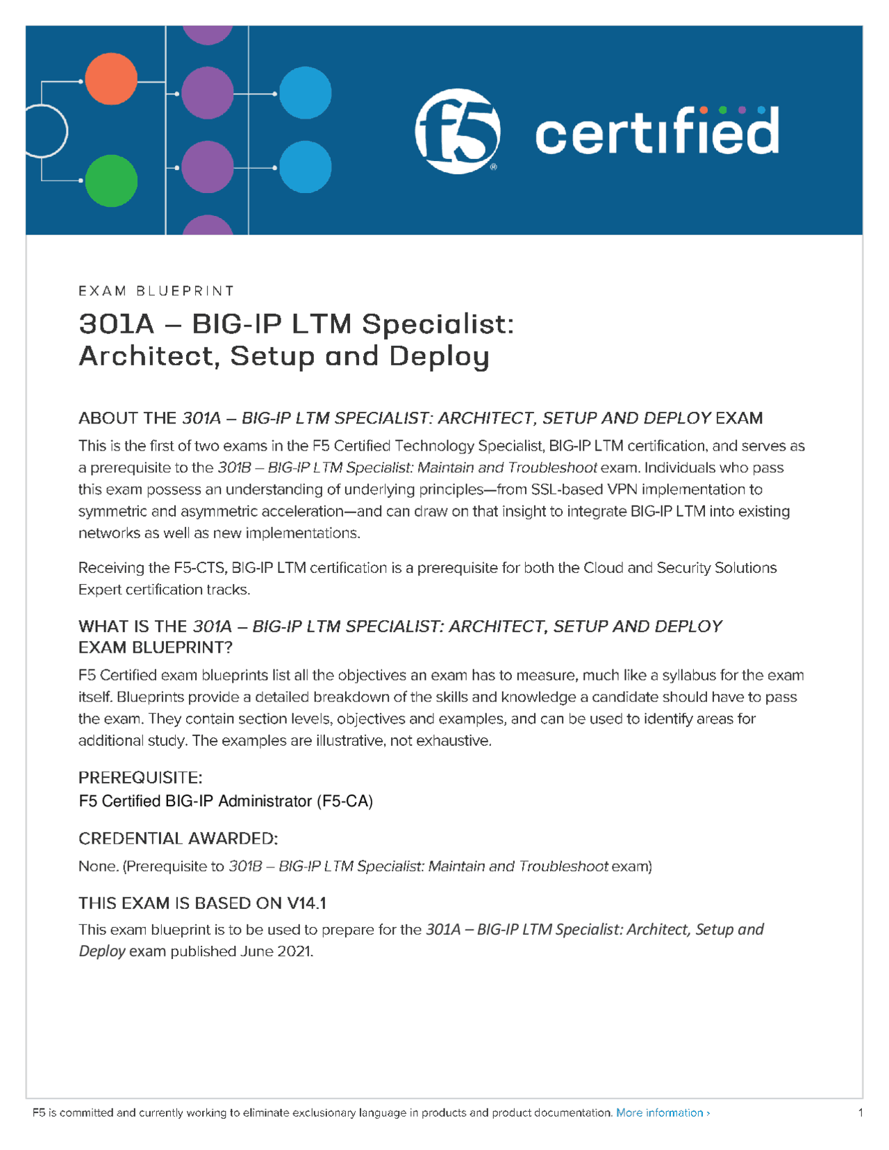 Certification F5-CA : Examen BIG-IP LTM - Architecture, Installation et Déploiement | Study ...