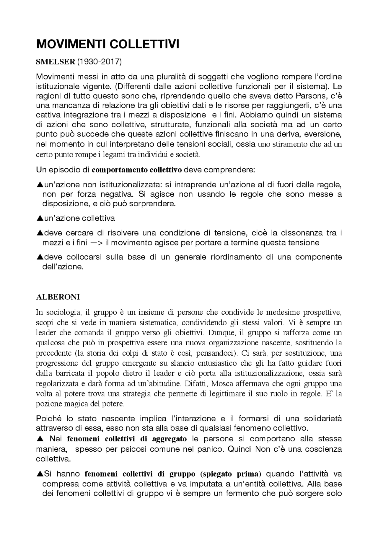 Movimenti Collettivi Docsity