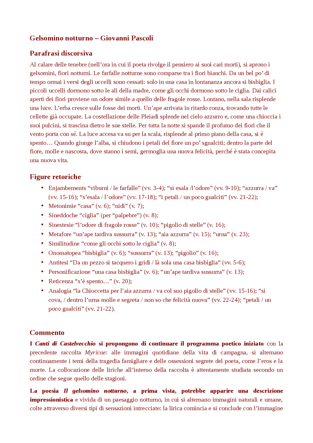Testi Di Giacomo Leopardi Docsity