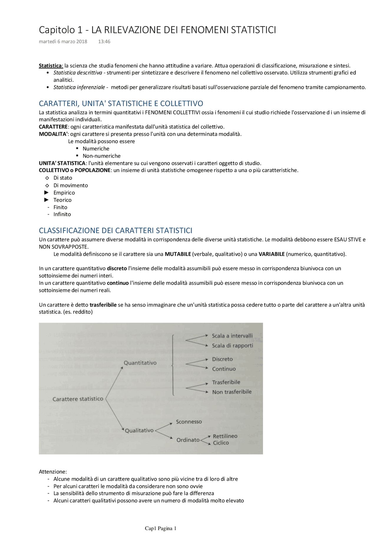 Riassunto Programma Statistica Docsity