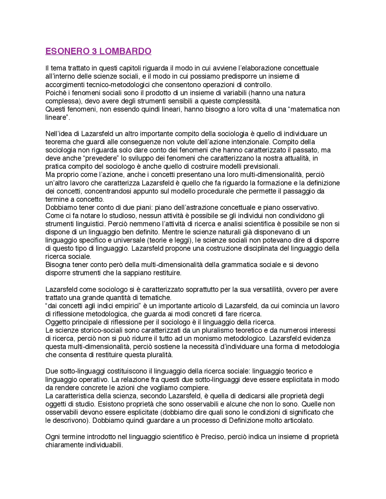Terza Prova Desonero Storia E Metodo Delle Scienze Sociali Professor