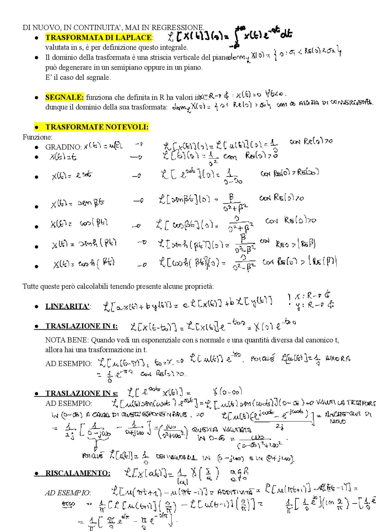 Formulario Metodi Matematici Consigli Esercizi Formulari Di Metodi