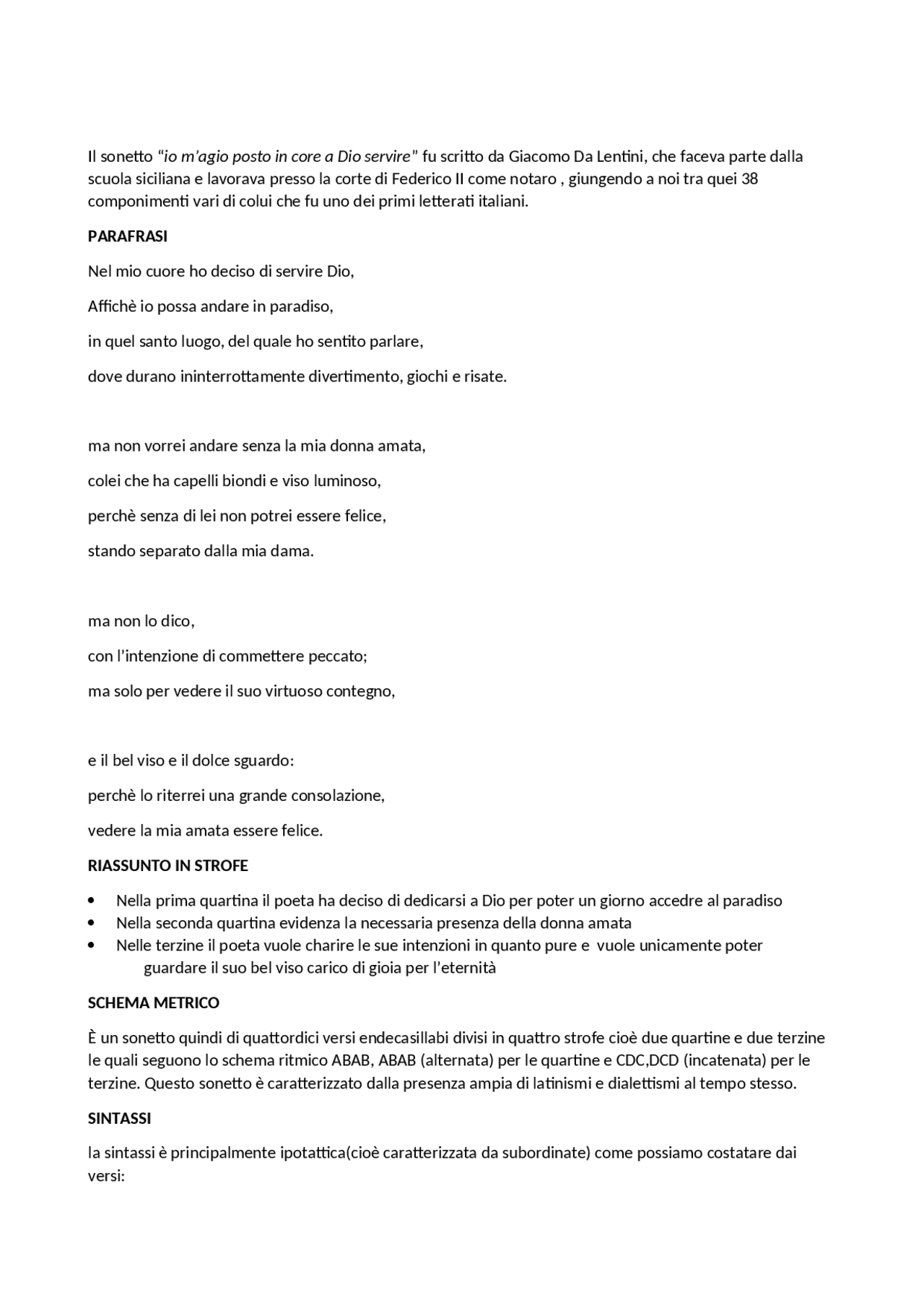 Analisi Di Un Testo Poetico Docsity