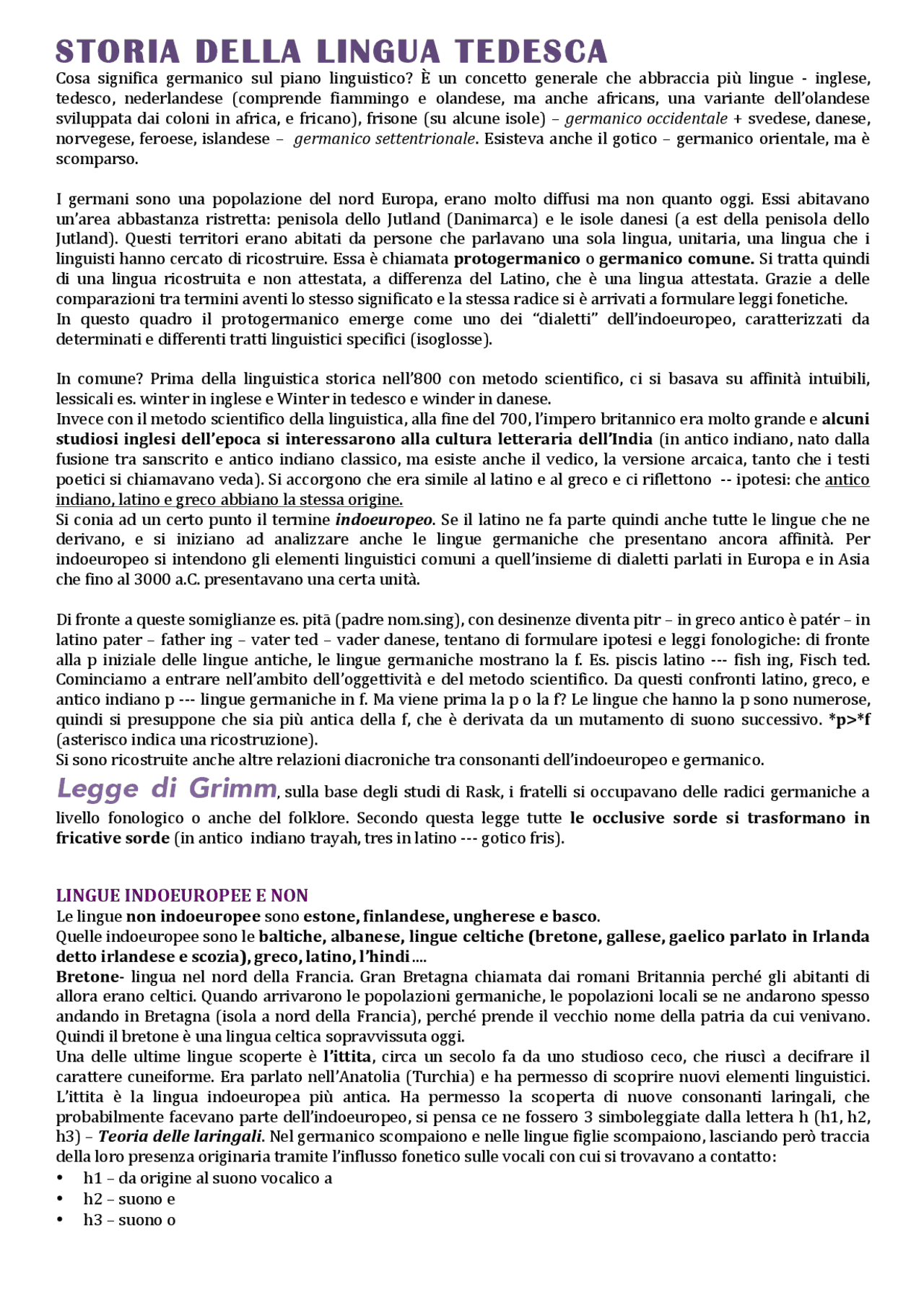Appunti Completi Storia Della Lingua Tedesca Prof Panieri Docsity