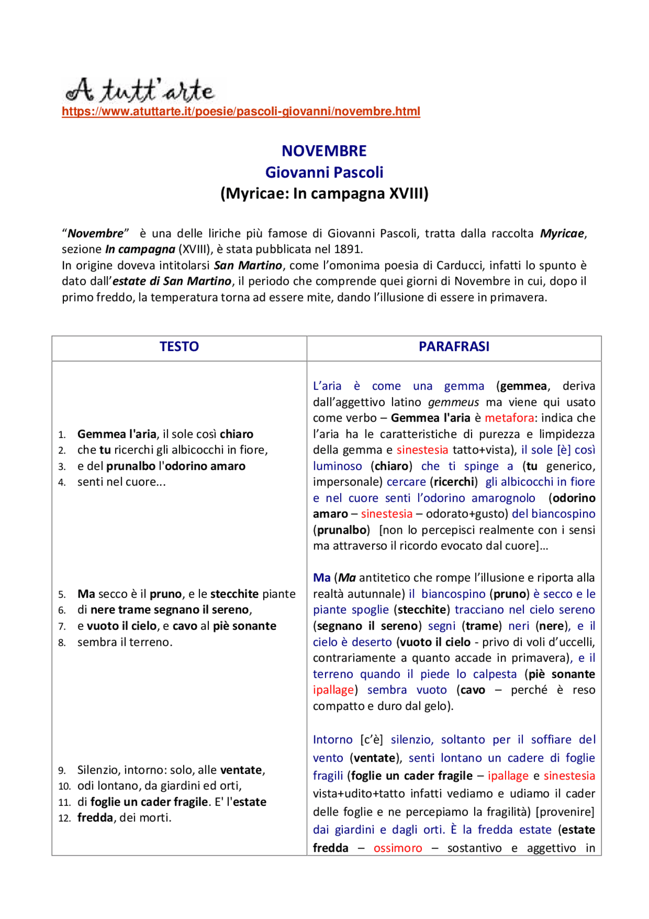 Testi Di Giacomo Leopardi Docsity