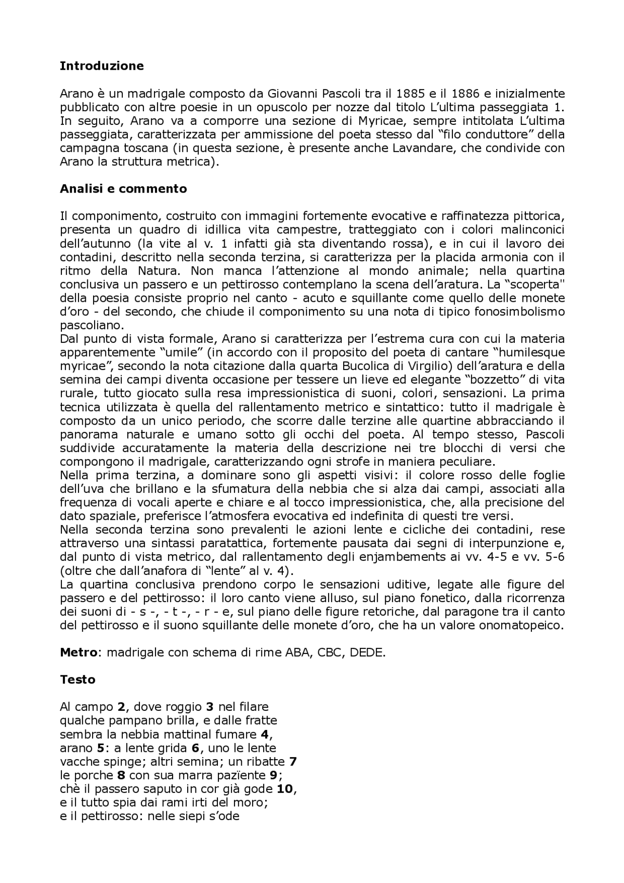 Testi Di Giacomo Leopardi Docsity
