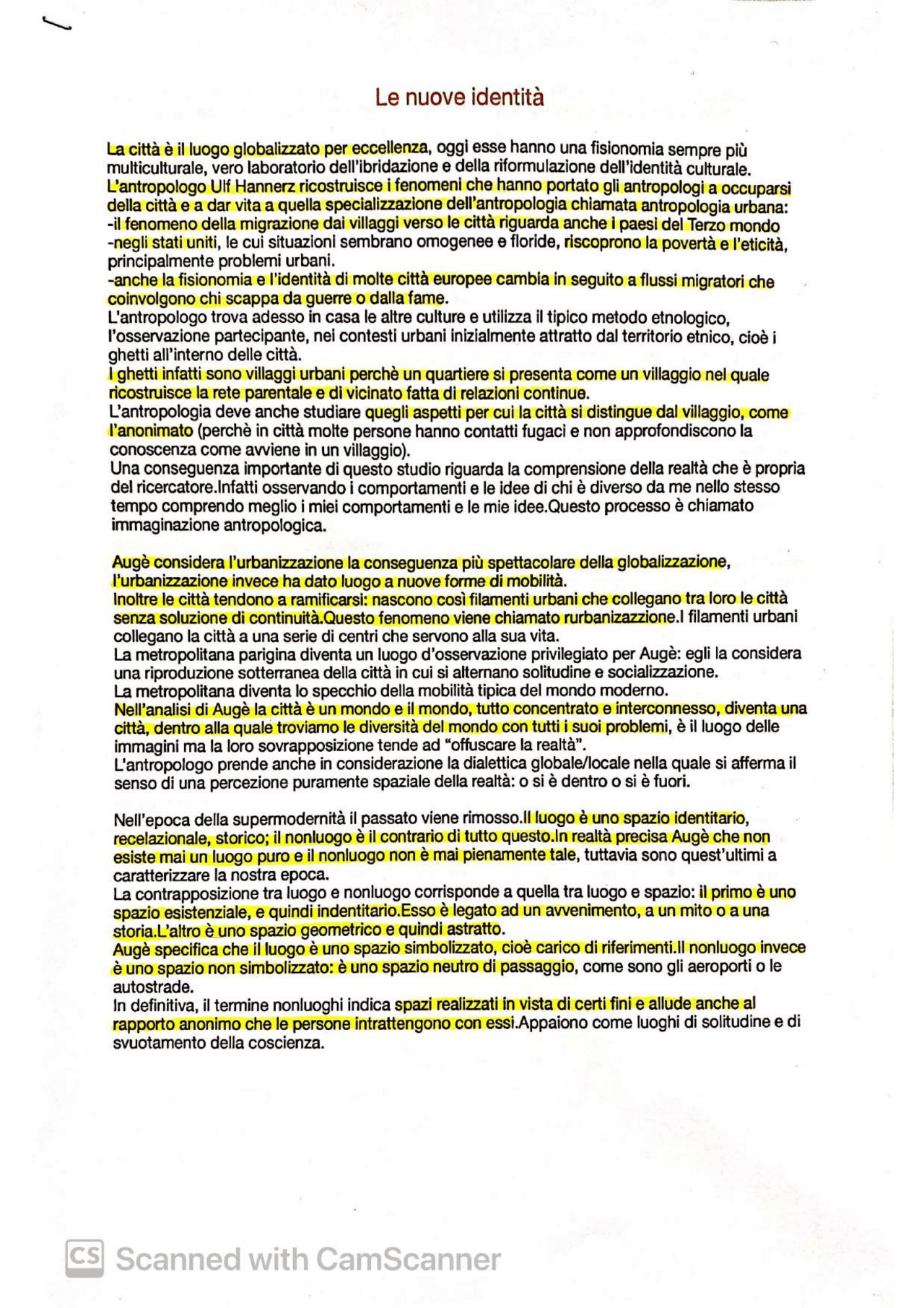 Appunti Scienze Umane Su Città E Le Forme Di Comunicazione Docsity