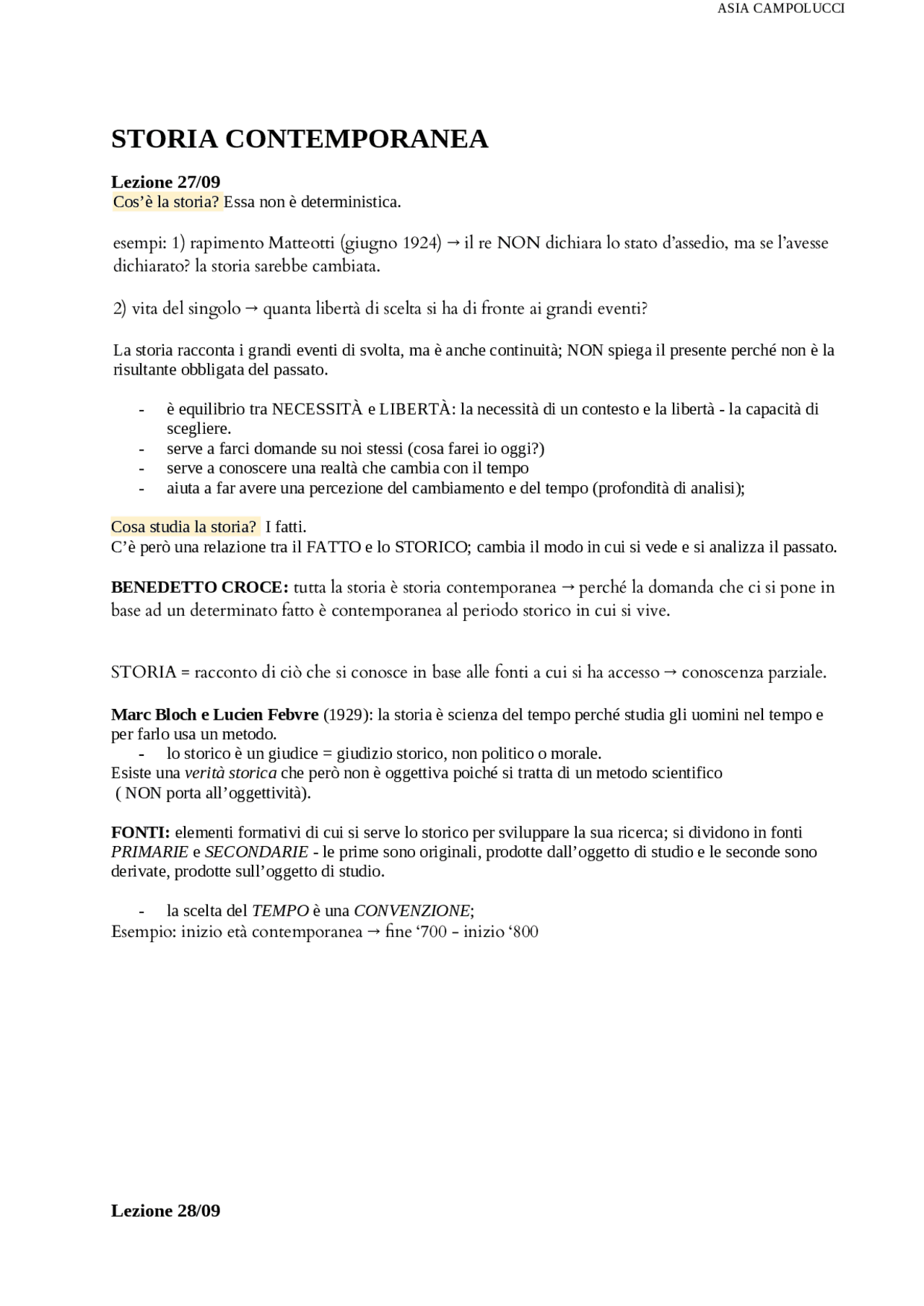 Appunti Di Storia Contemporanea Docsity