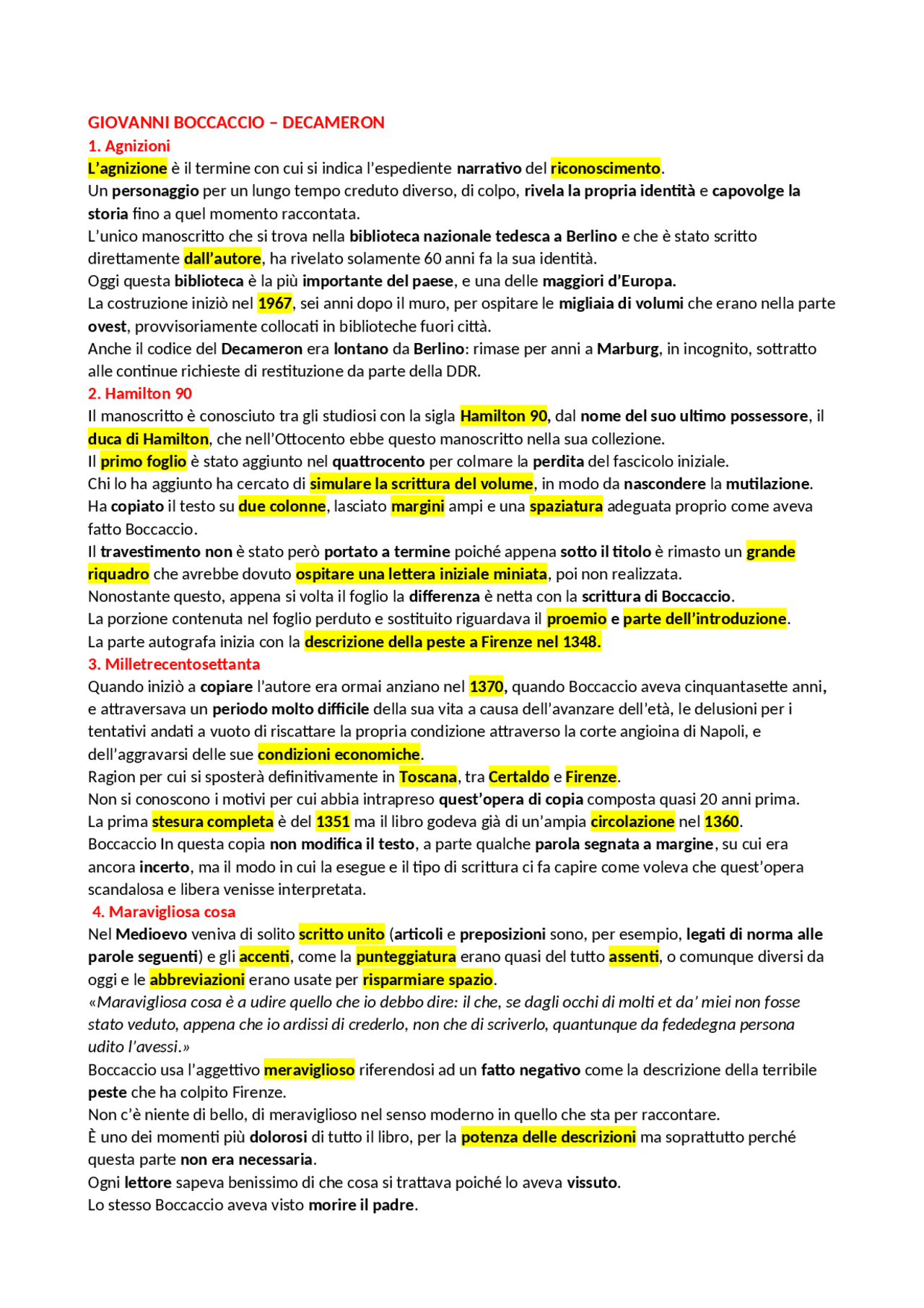 Riassunto Scritti A Mano Docsity