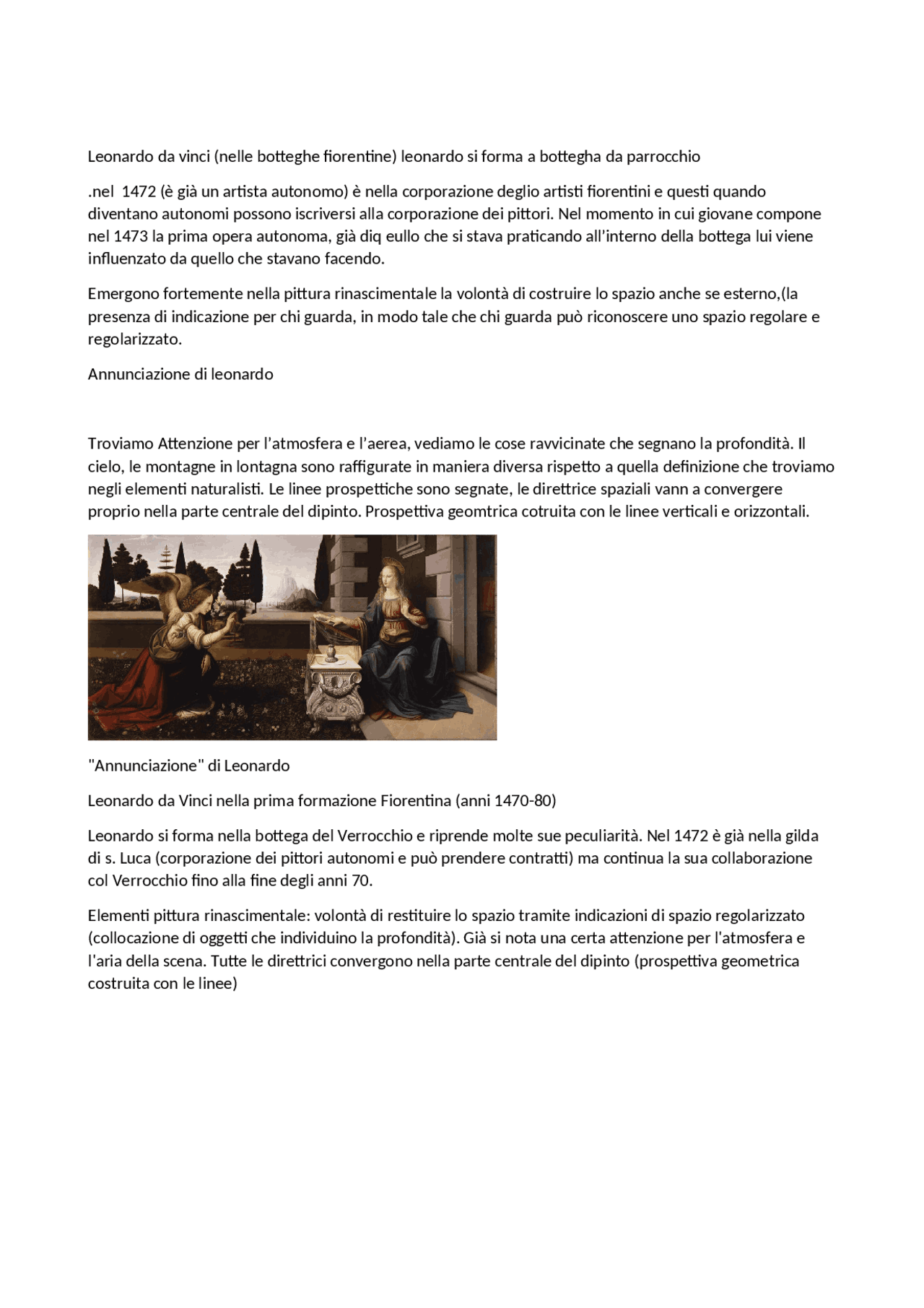 Appunti Su Leonardo Da Vinci Docsity
