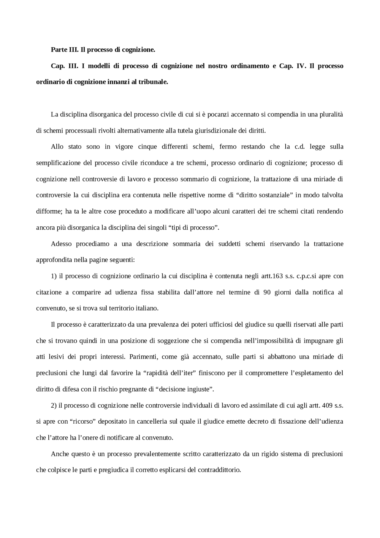 Parte Iii Il Processo Di Cognizione Docsity