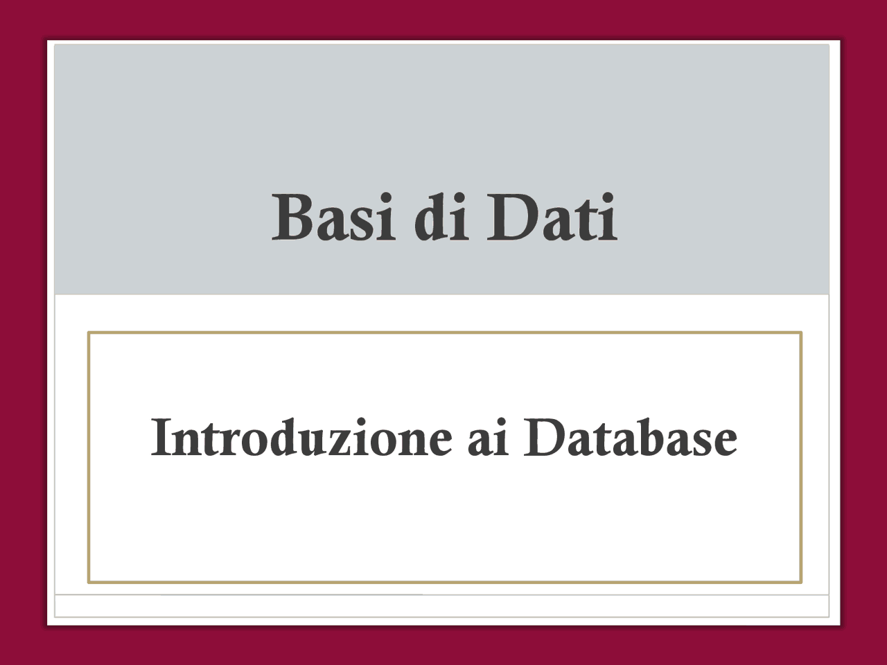 Intro Database Informatico Unipegaso Docsity