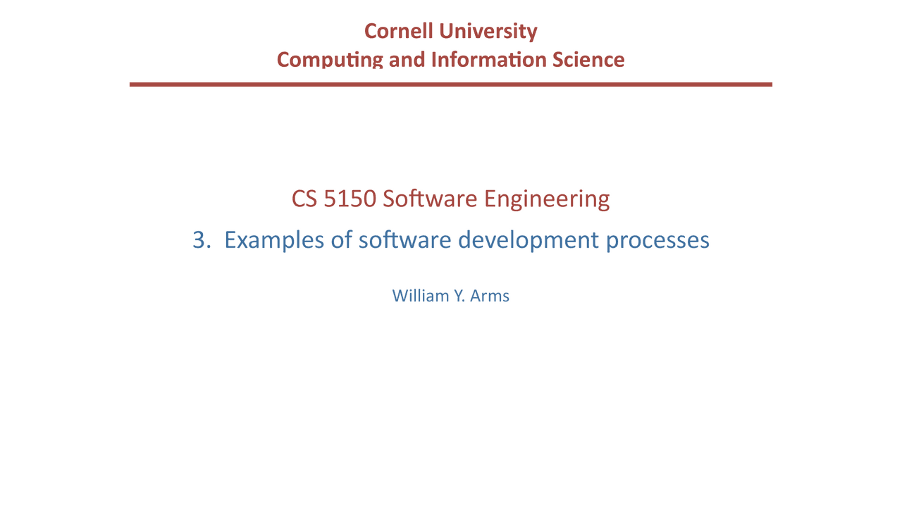 So(ware development processes - Docsity