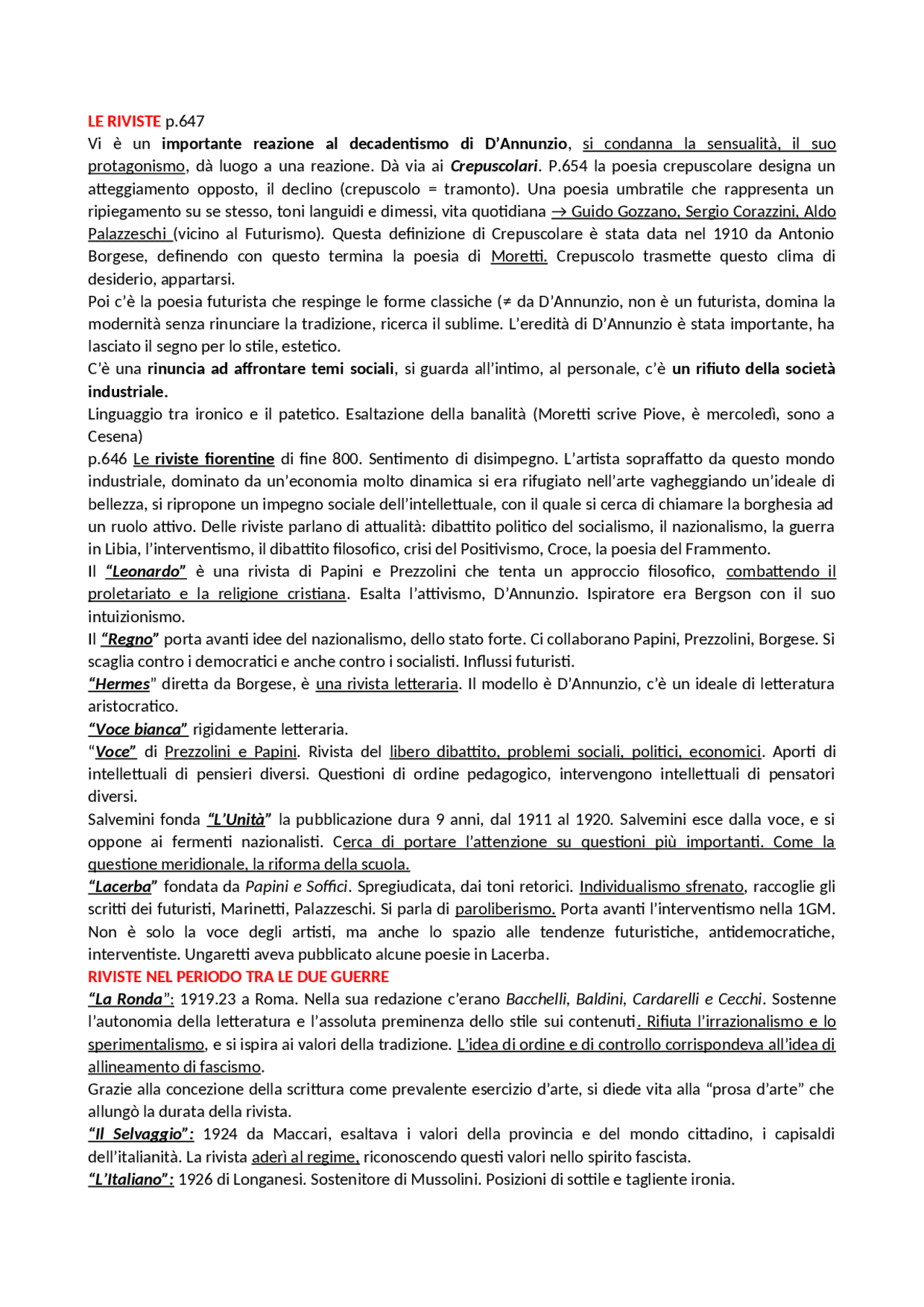 Riviste e editoria italiane - Docsity