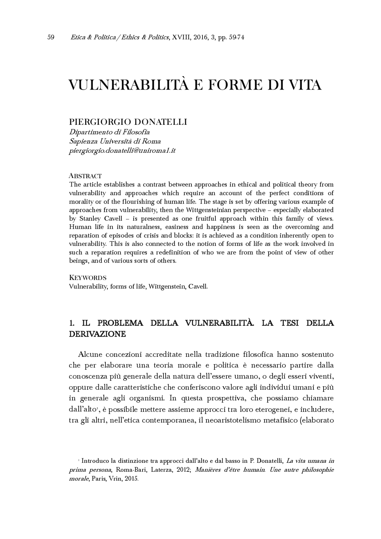 Piergiorgio Donatelli Nussbaum Vulnerabilit脿 Docsity