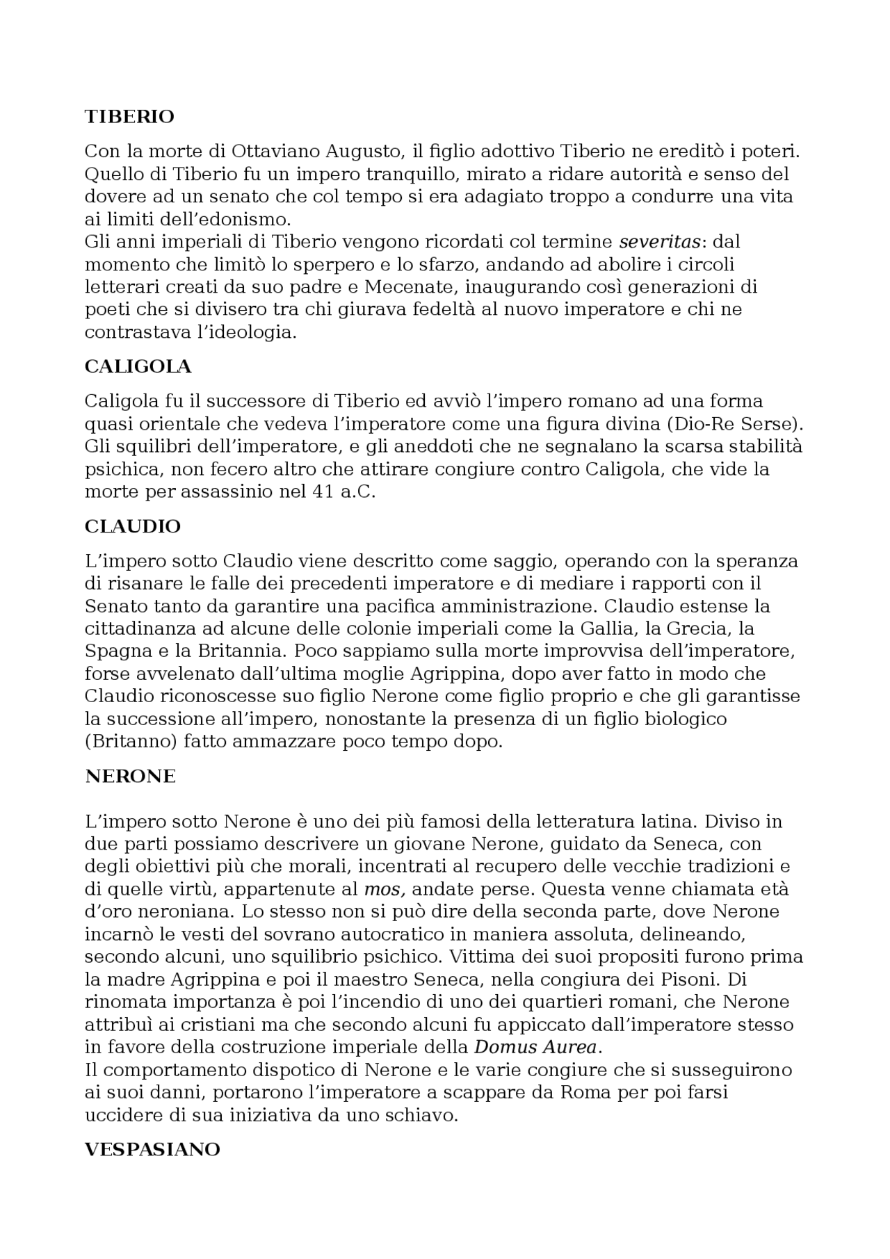 Contesto Storico Letteratura Latina Docsity