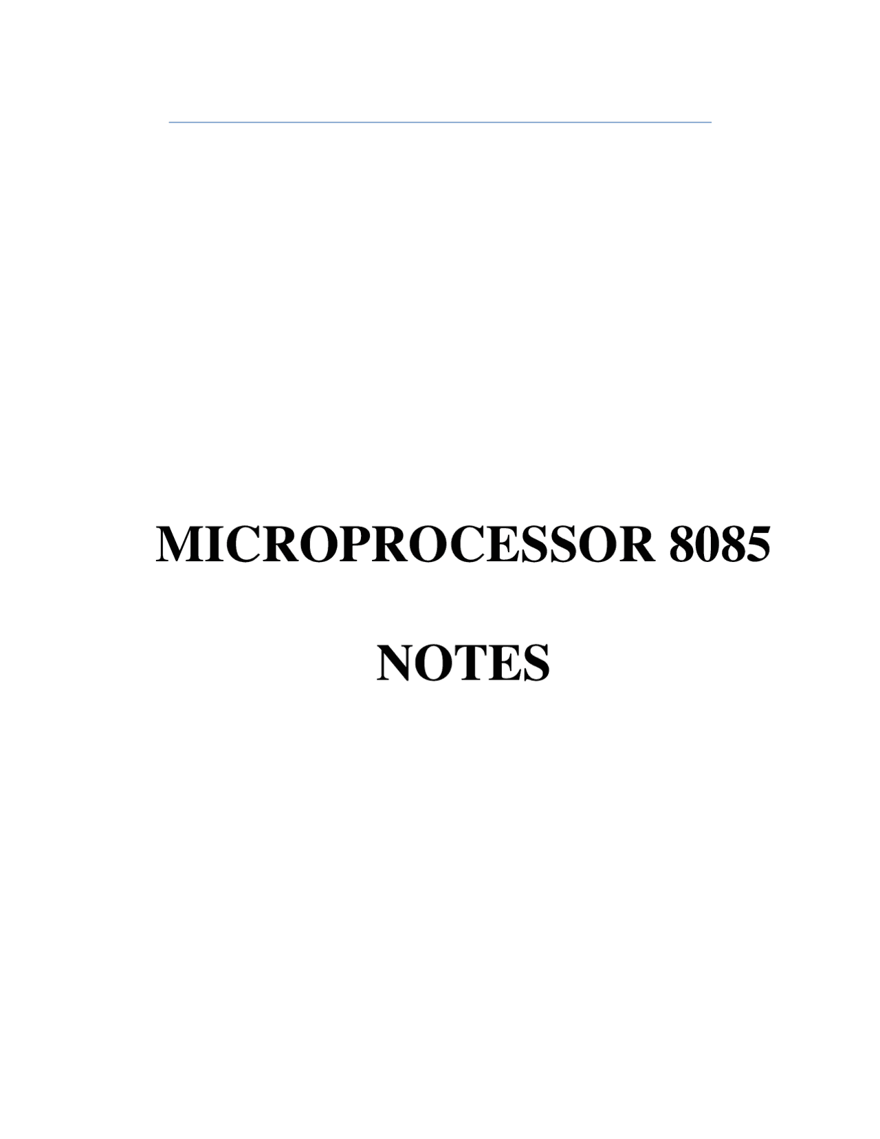 Micro Processor Note Of Bangalore University Docsity