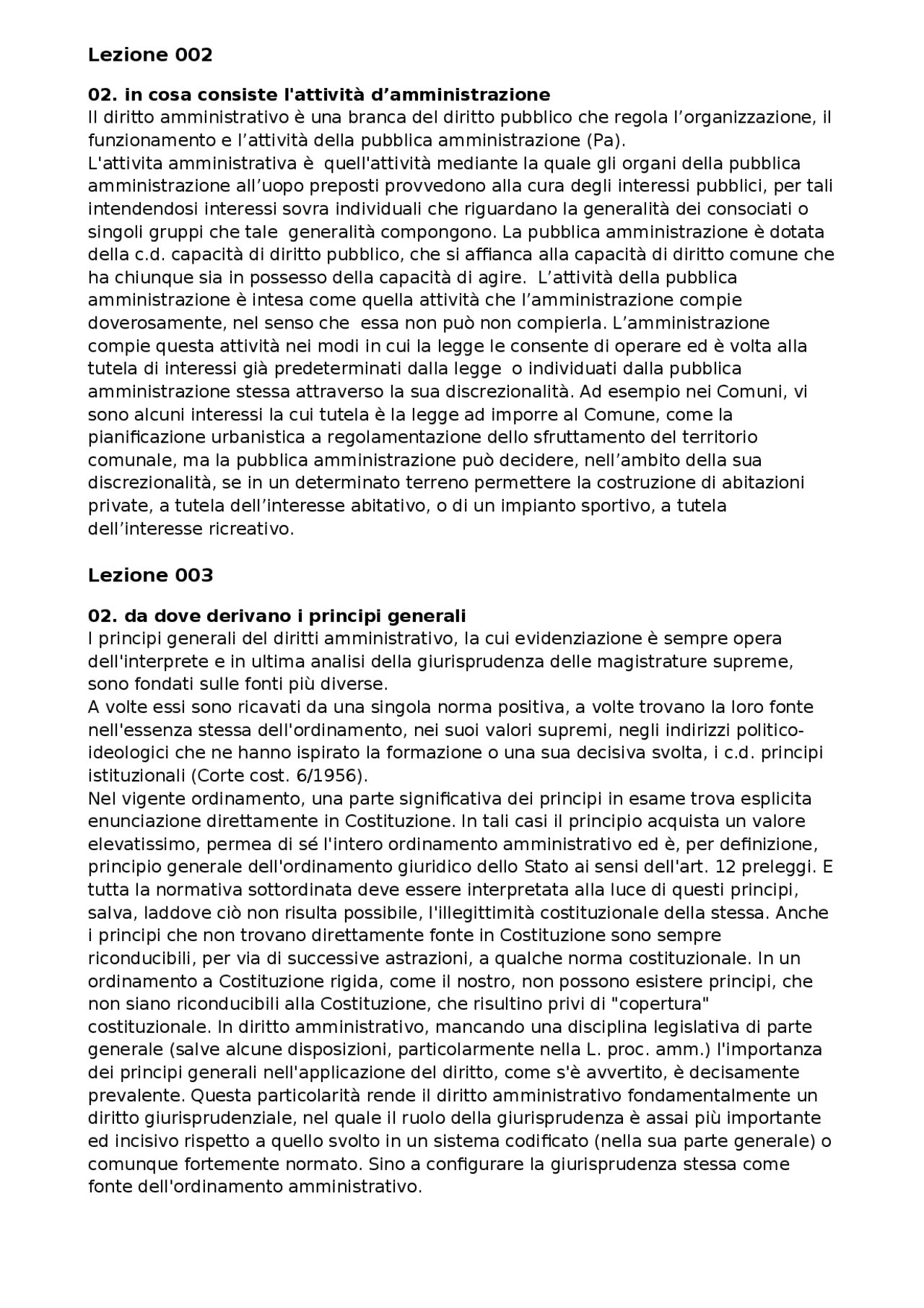 Diritto Amministrativo I - risposte Aperte - Aggiornato 2020 - Docsity