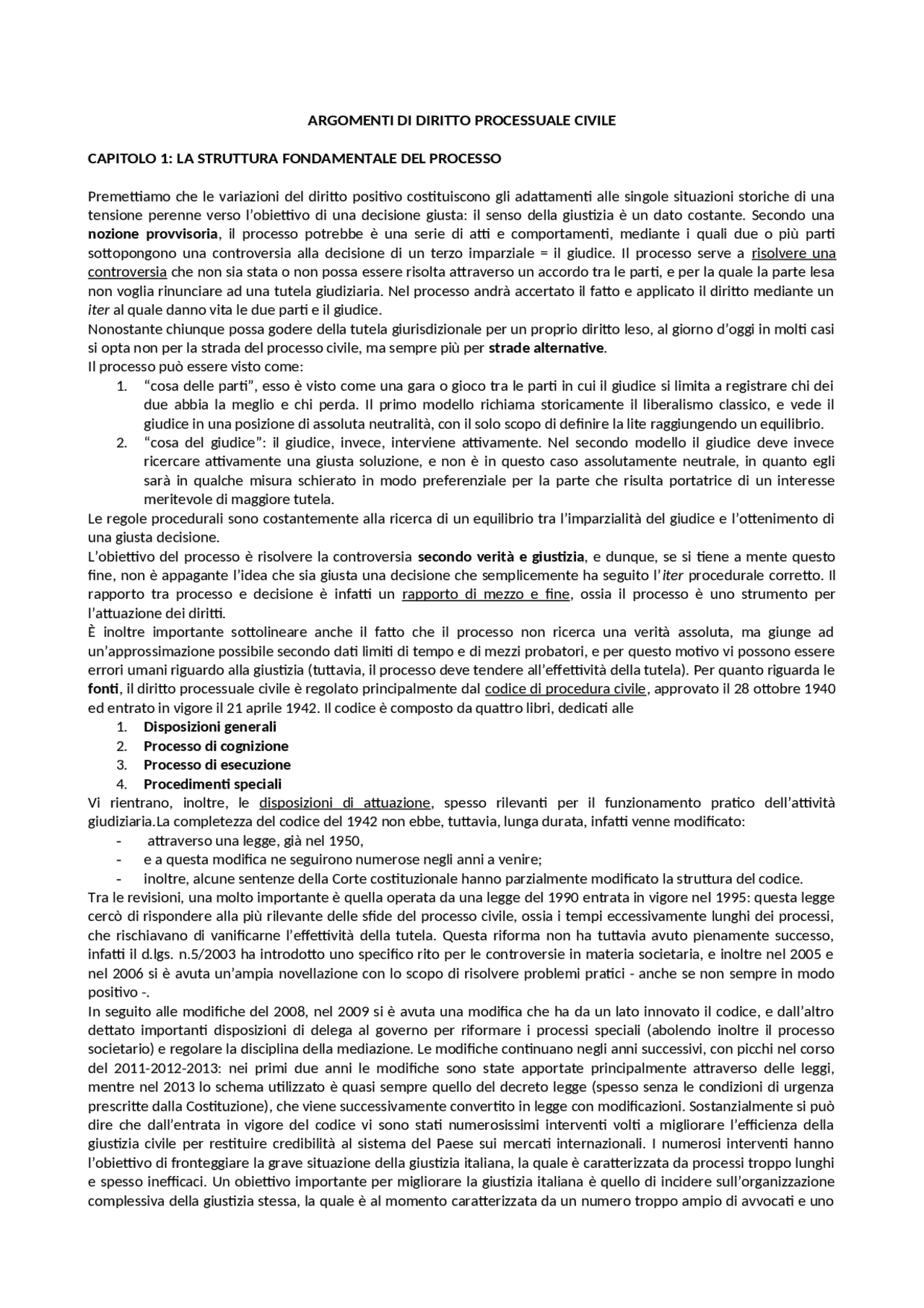 Riassunto Volume Argomenti Di Diritto Processuale Civile Docsity