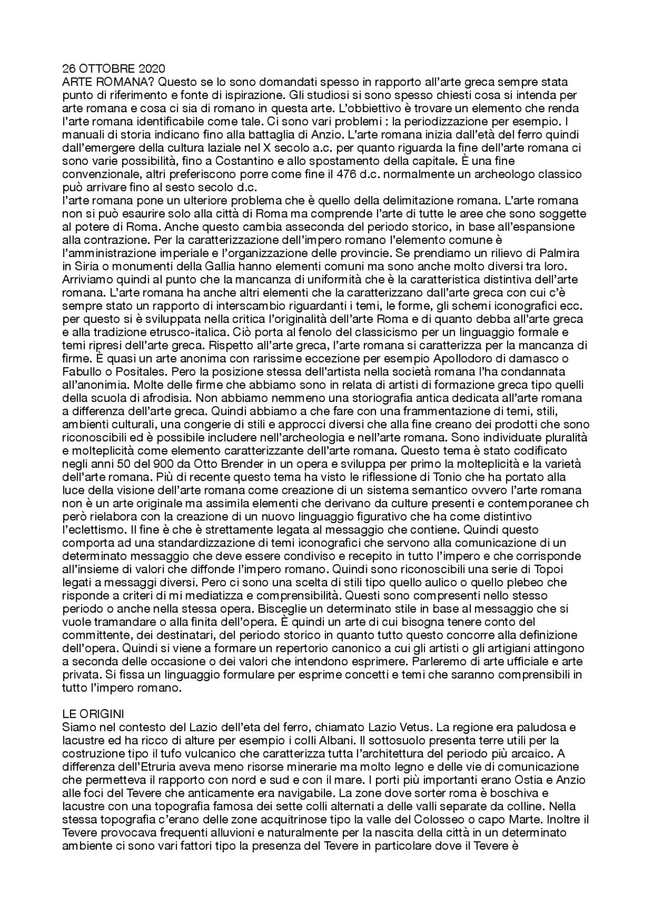 Appunti Archeologia Romana Docsity