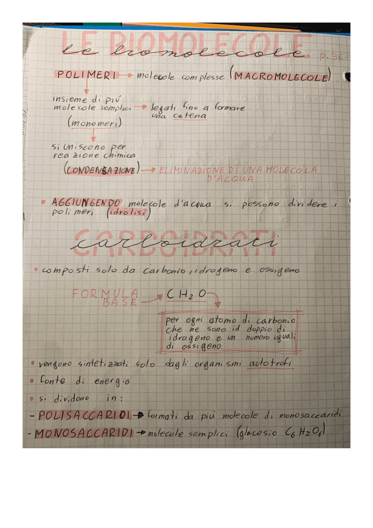 Biomolecole E Carboidrati Docsity
