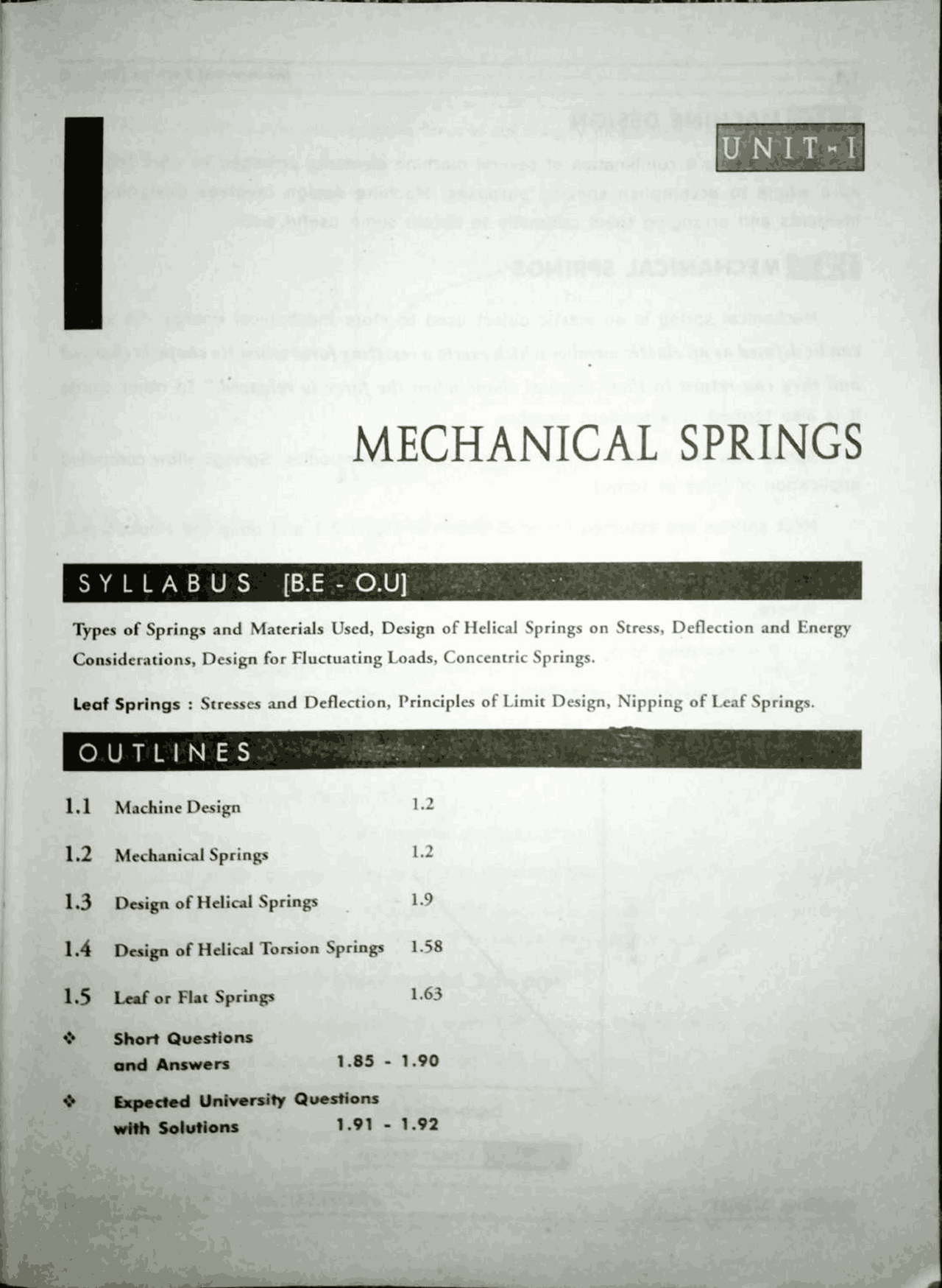 Machine Design Unit 1 Docsity