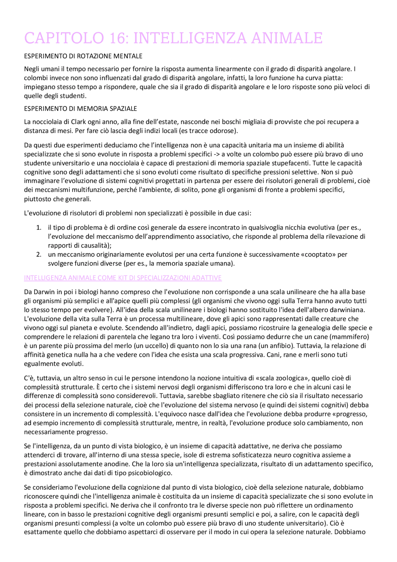 Manuale Di Psicologia Generale Cap16 Docsity