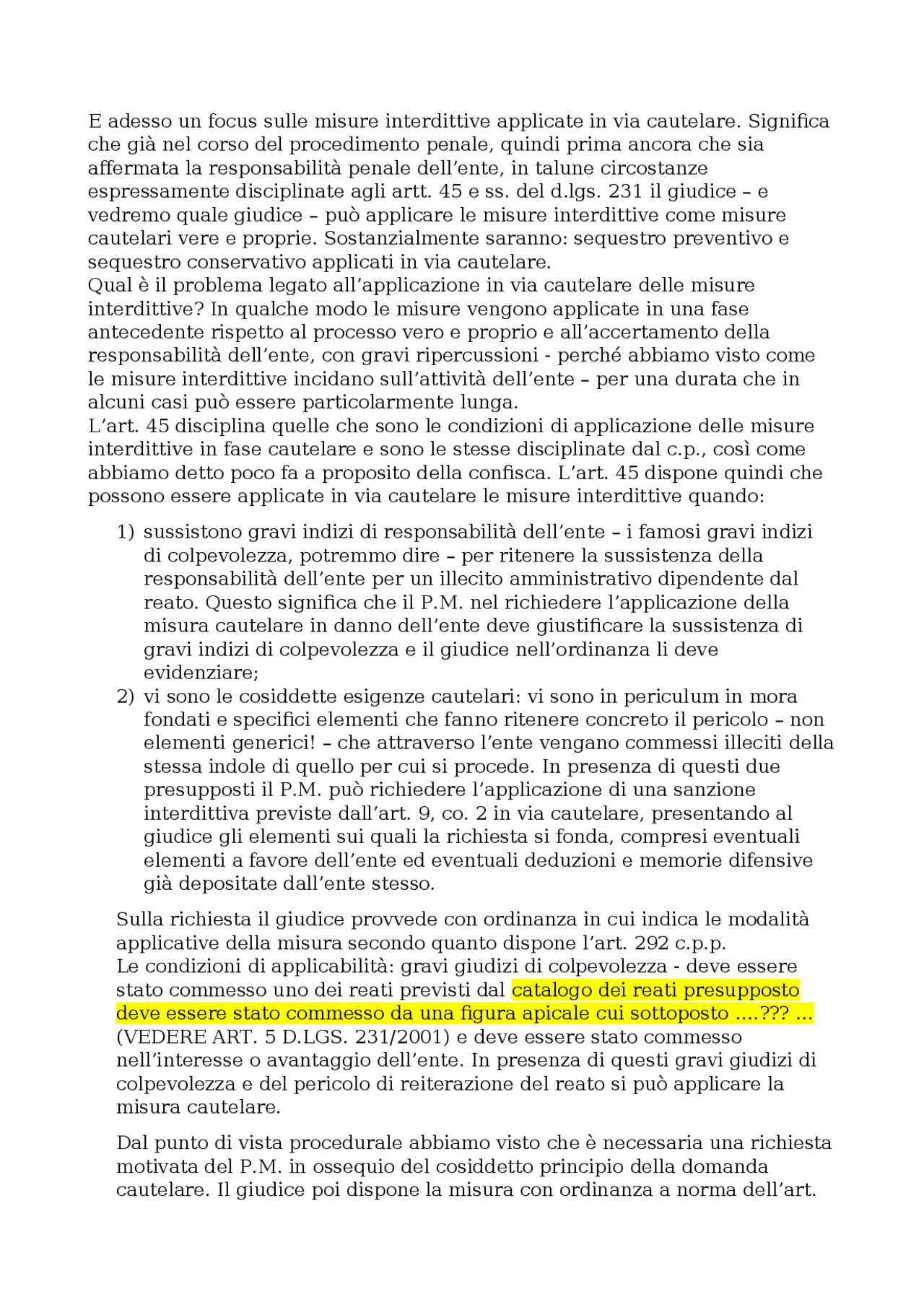 Appunti Di Lezione Di Procedura Penale Docsity