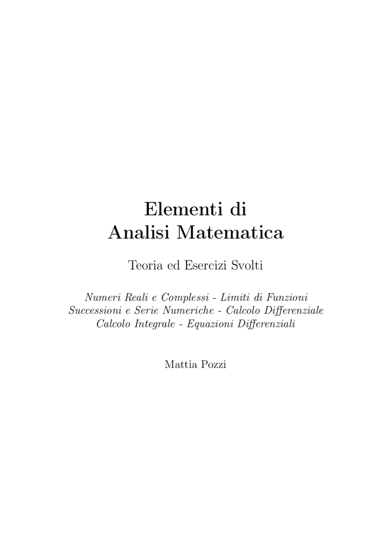 Elementi Di Matematica Docsity