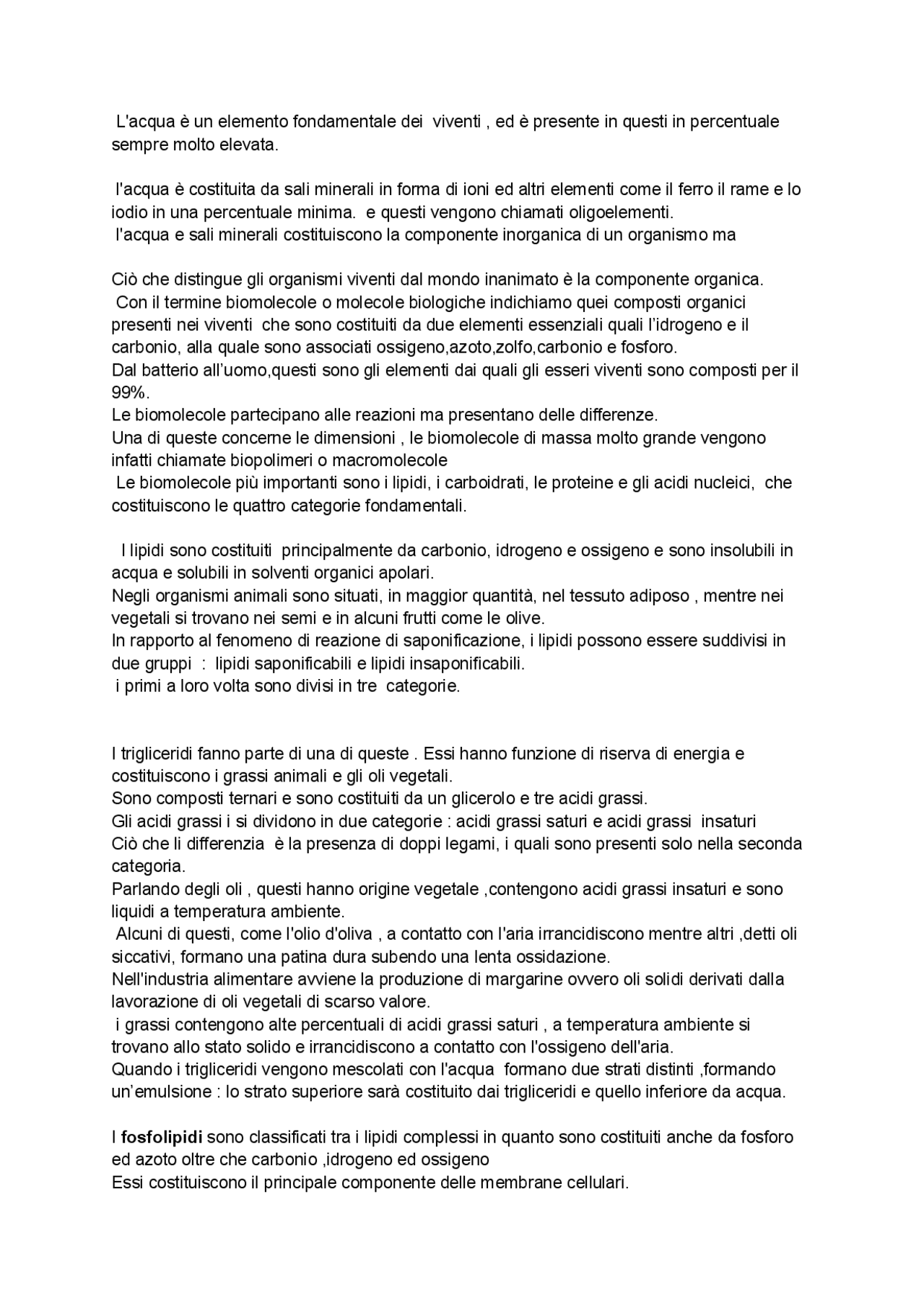 Riassunto Di Scienze Le Biomolecole Approfondimenti Su Carboidrati