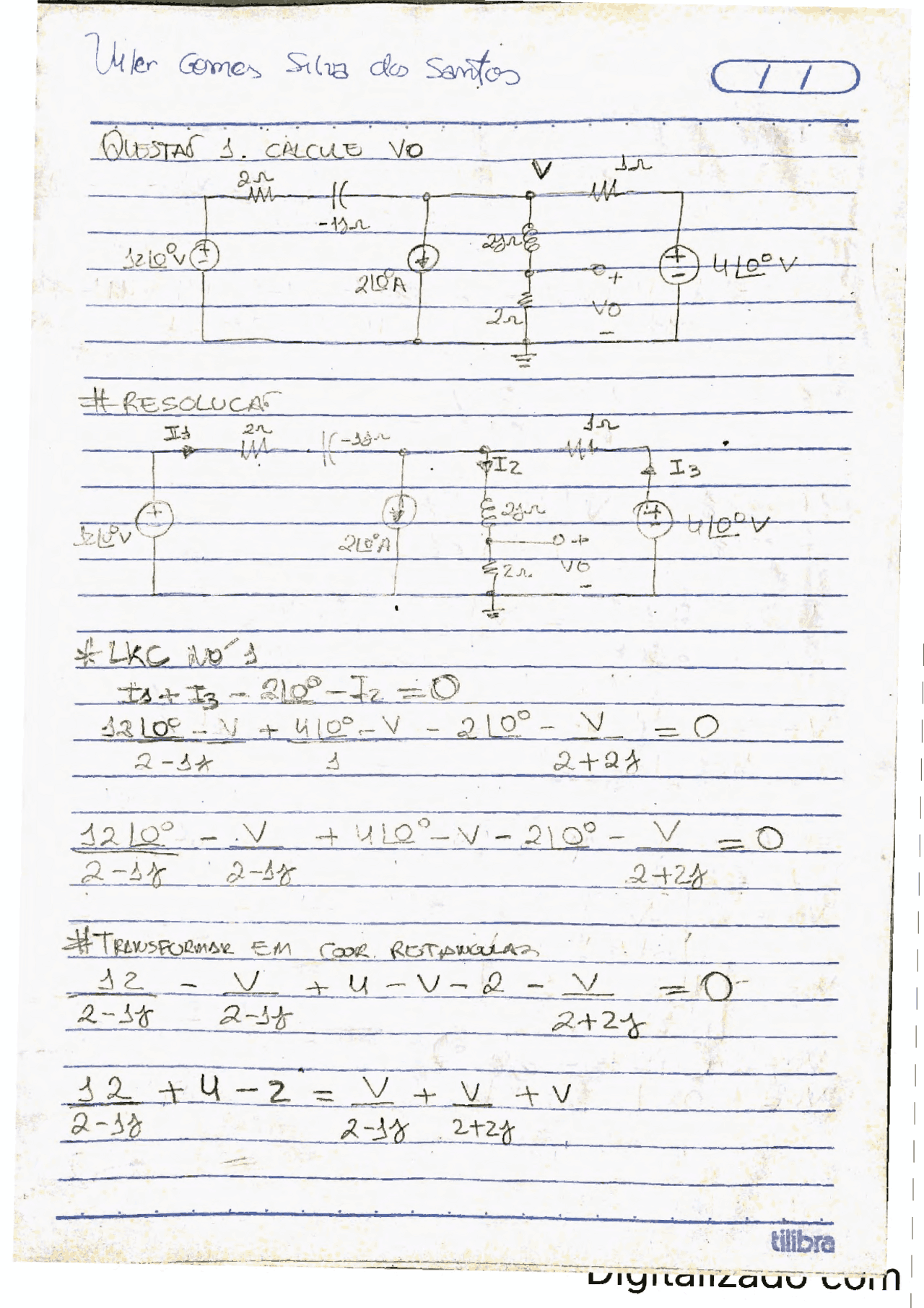 Calculos De Analise De Circuitos Docsity