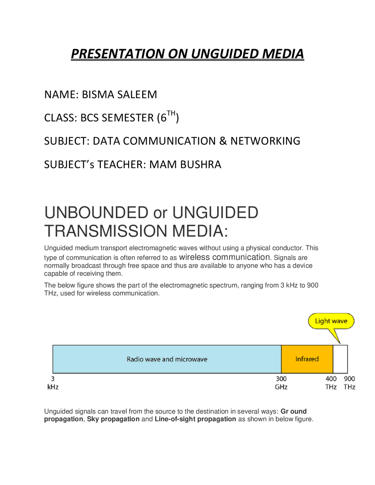 Topic Unguided media - Docsity