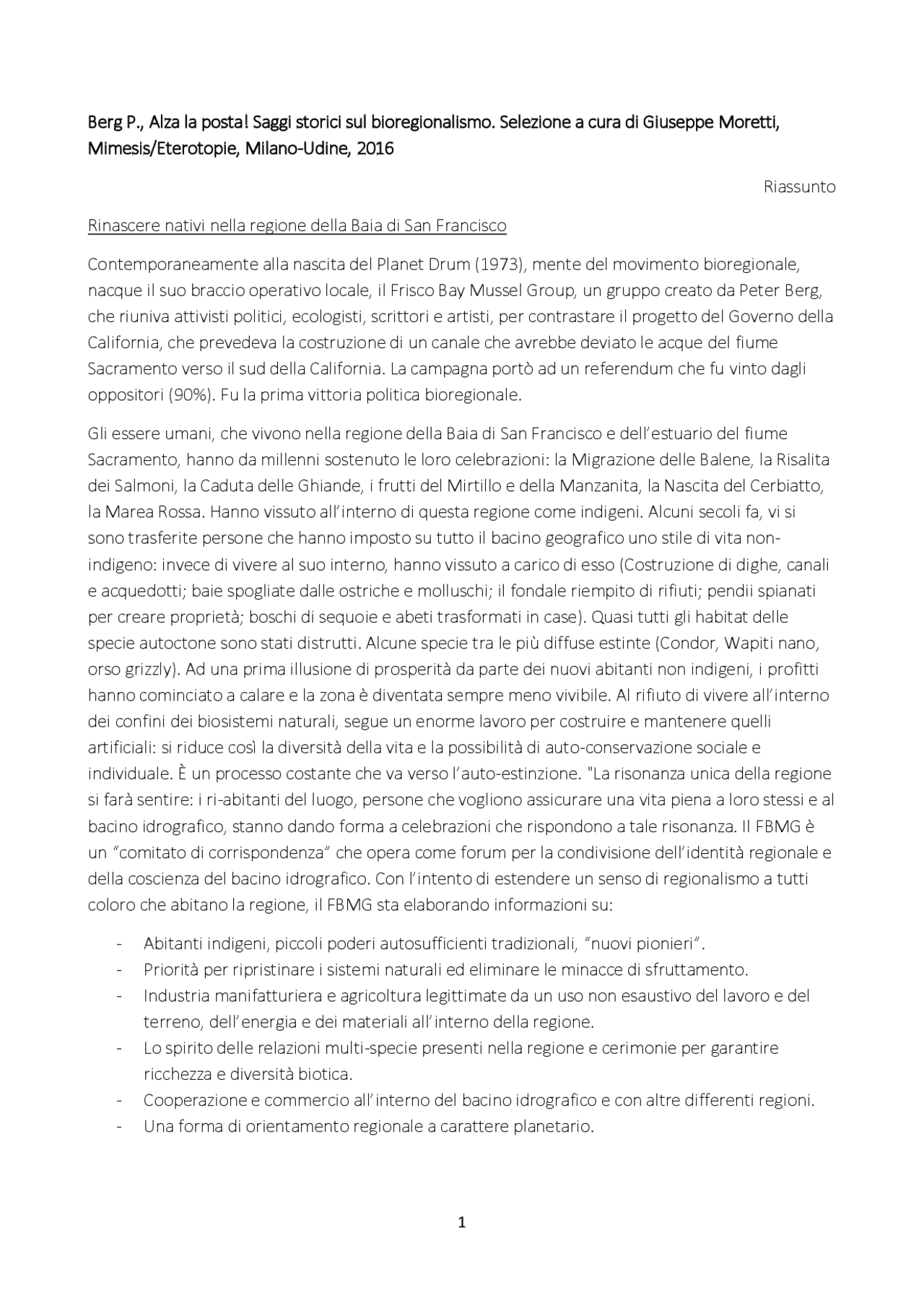 Riassunto Di Un Libro Docsity
