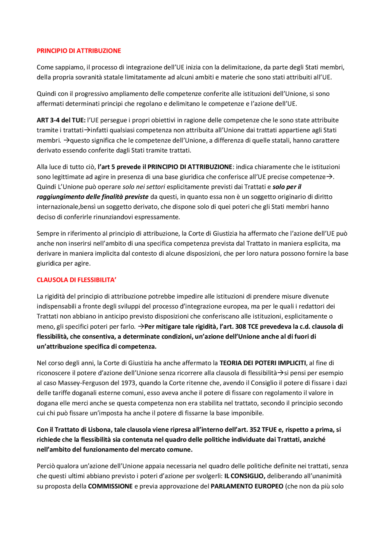 Schemi Riassuntivi Diritto Ue Docsity