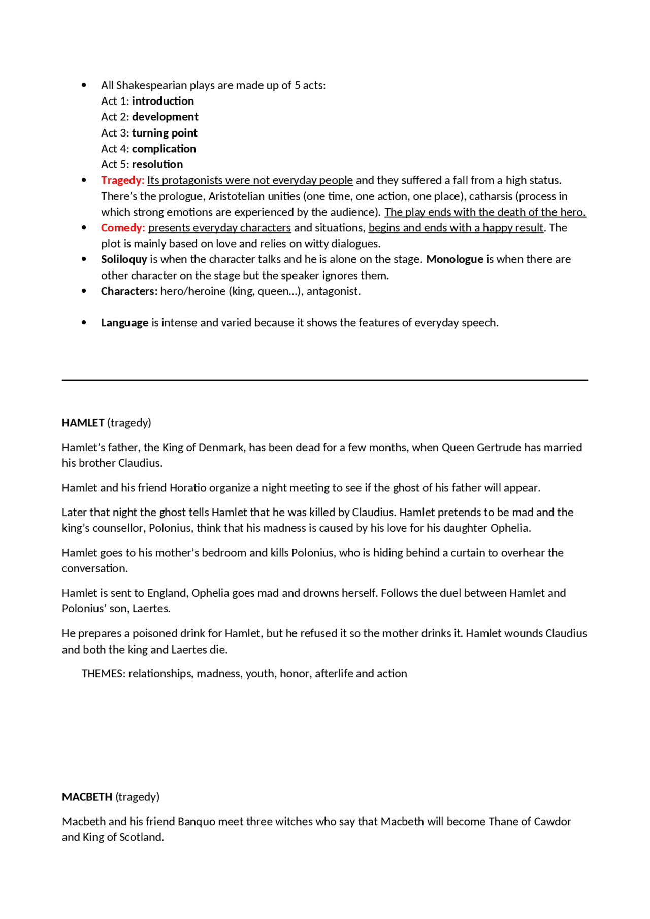 Literature_Shakespeare - Docsity