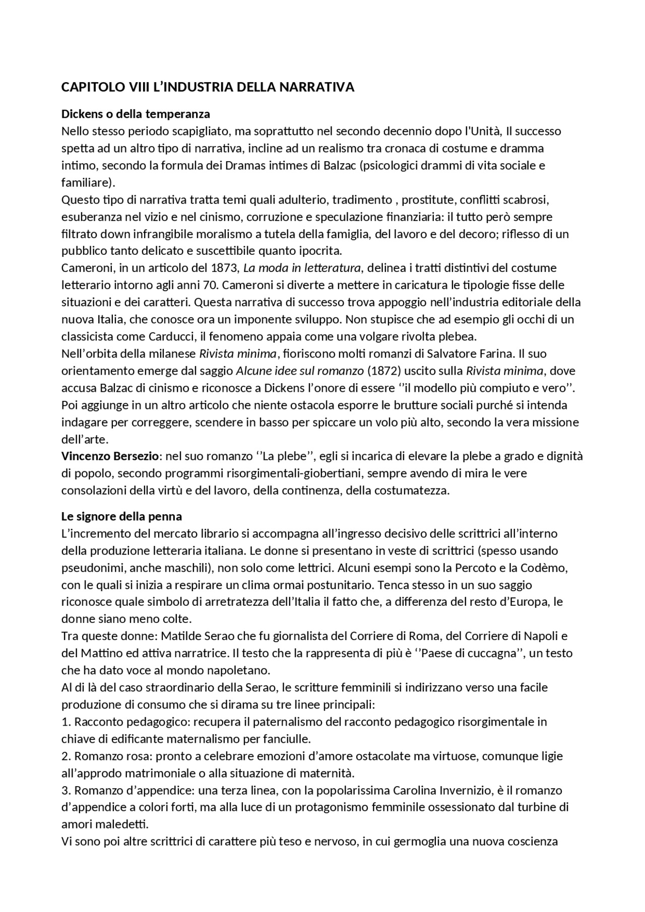 Riassunto Cap 8 Del Tellini Docsity