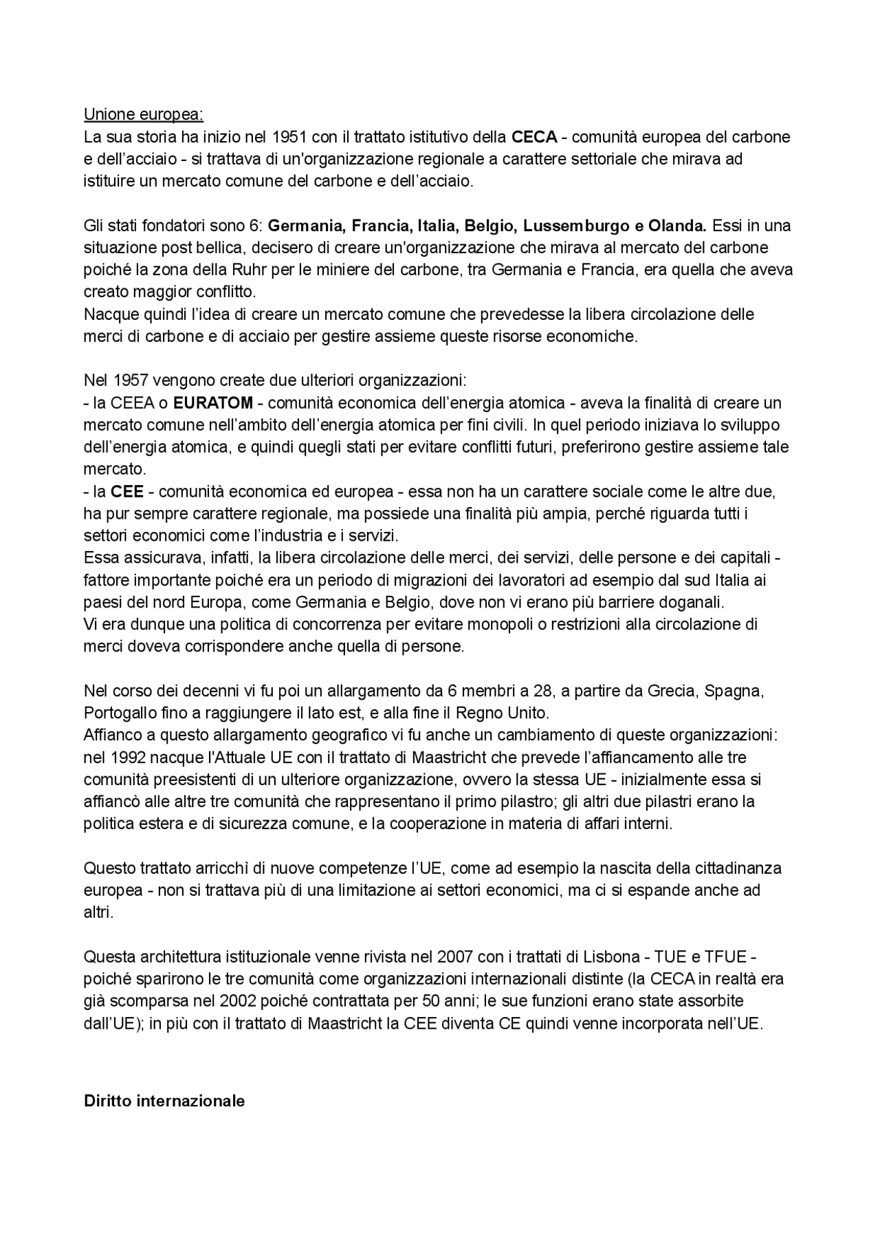 Appunti Di Diritto Internazionale Docsity