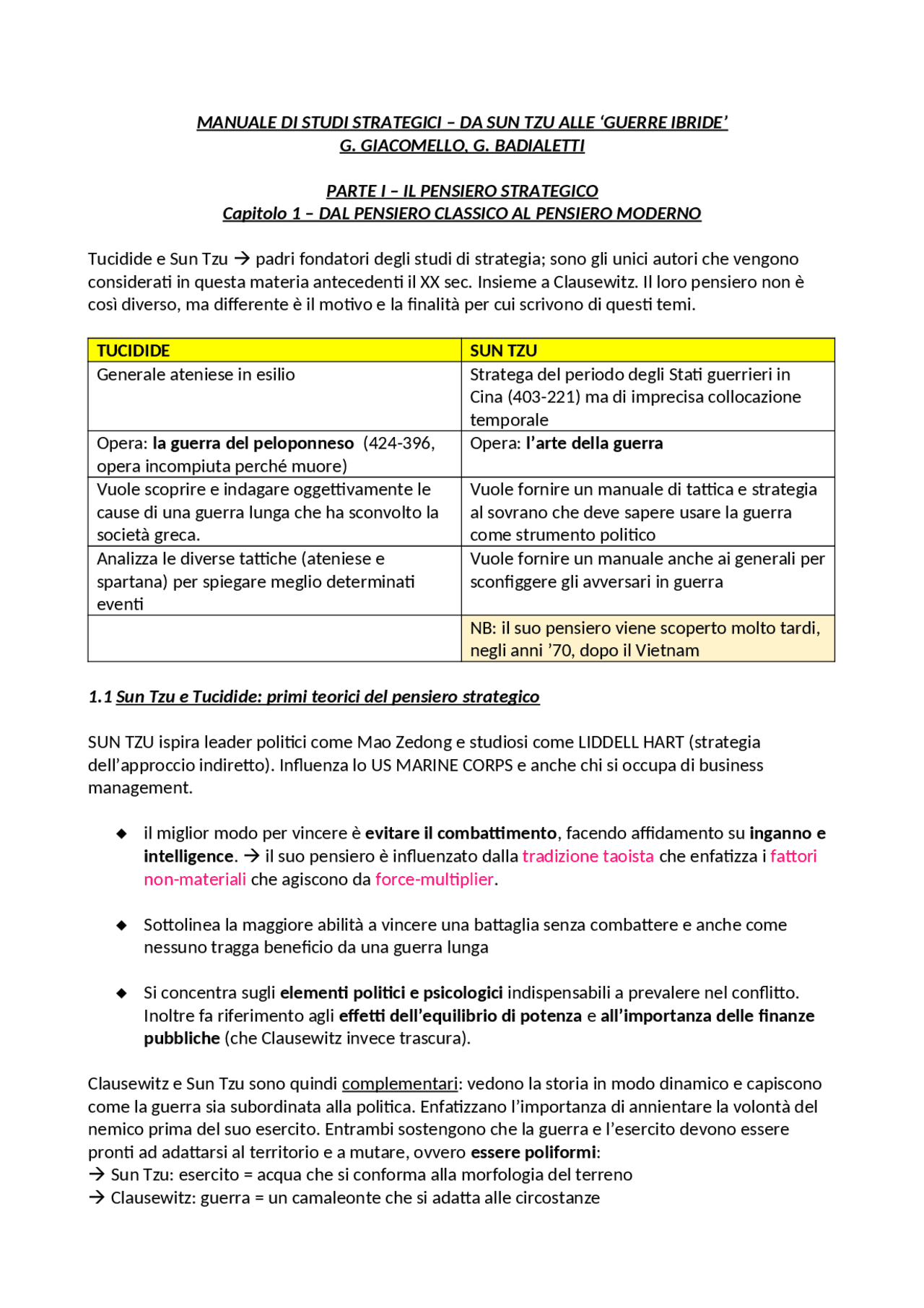 MANUALE STUDI STRATEGICI - Docsity