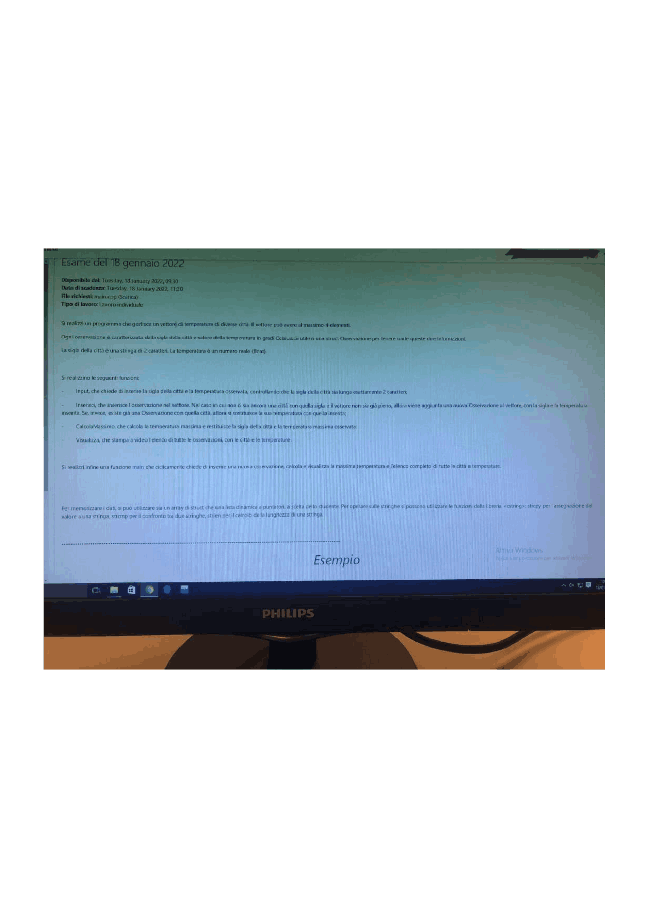 Esame 18 Gennaio 2022 Docsity