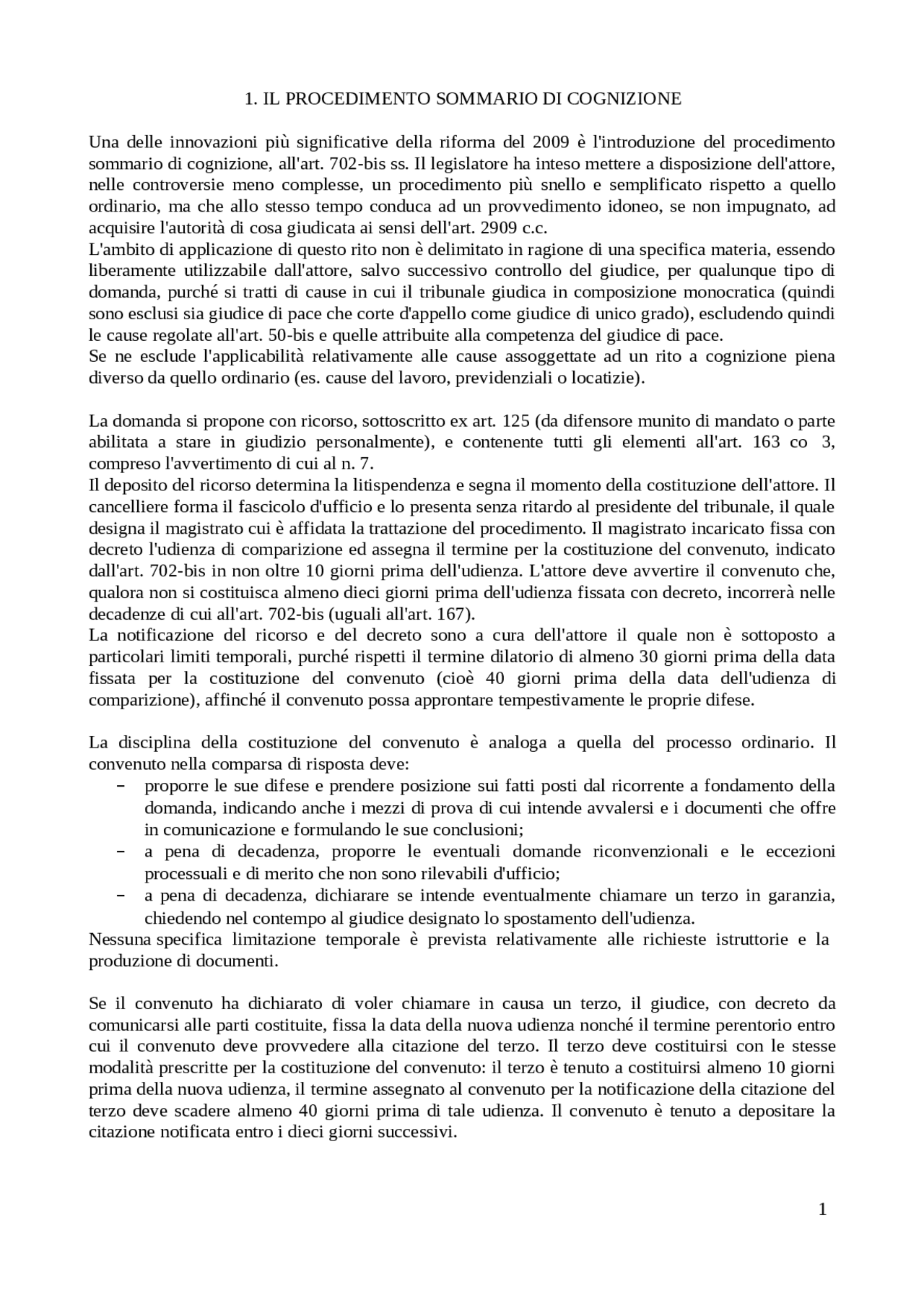 Riassunto Processuale Civile Balena Docsity