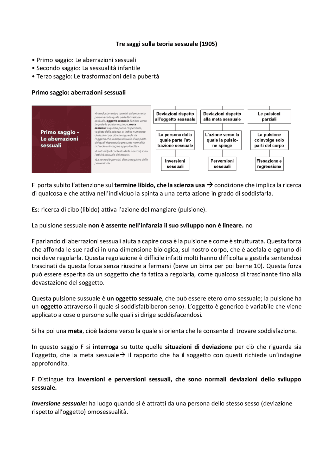 Saggi Sulla Teoria Sessuale Docsity