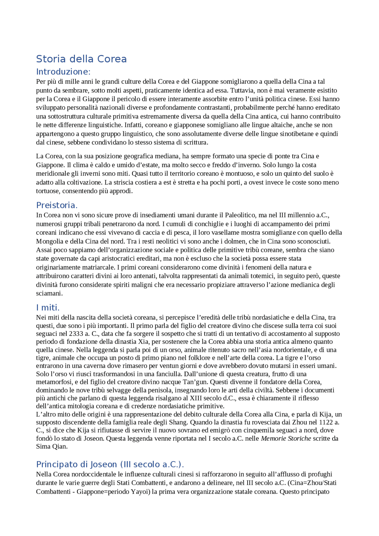 Riassunti Di Storia Dellestremo Oriente Docsity