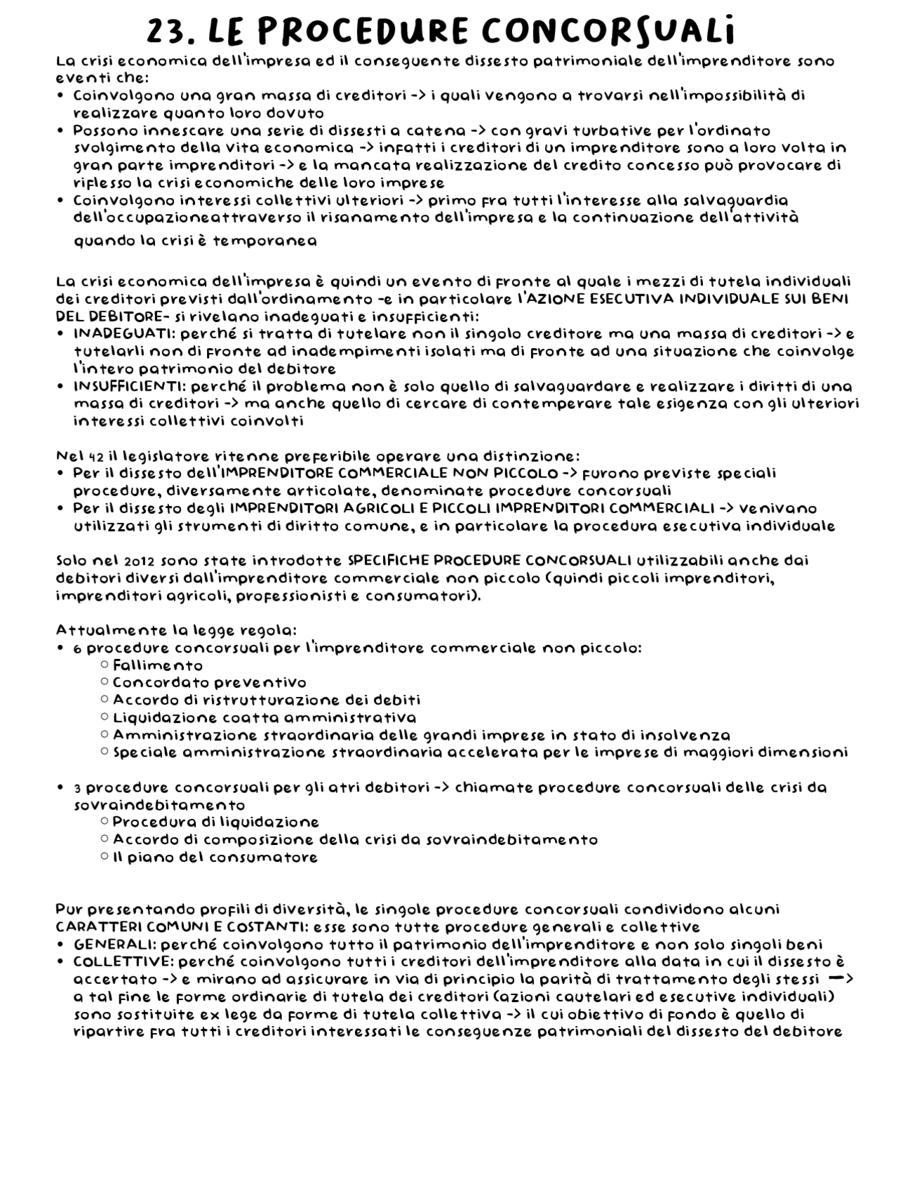 Procedure Concorsuali Docsity