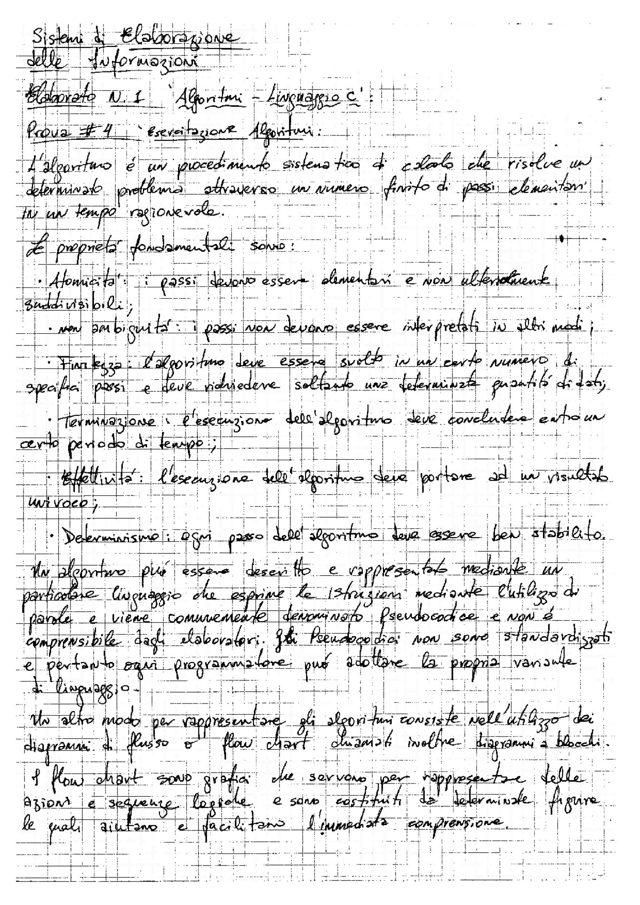 Elaborato 1 Algoritmi E Linguaggio C N 4 Sistemi Di Elaborazione Delle