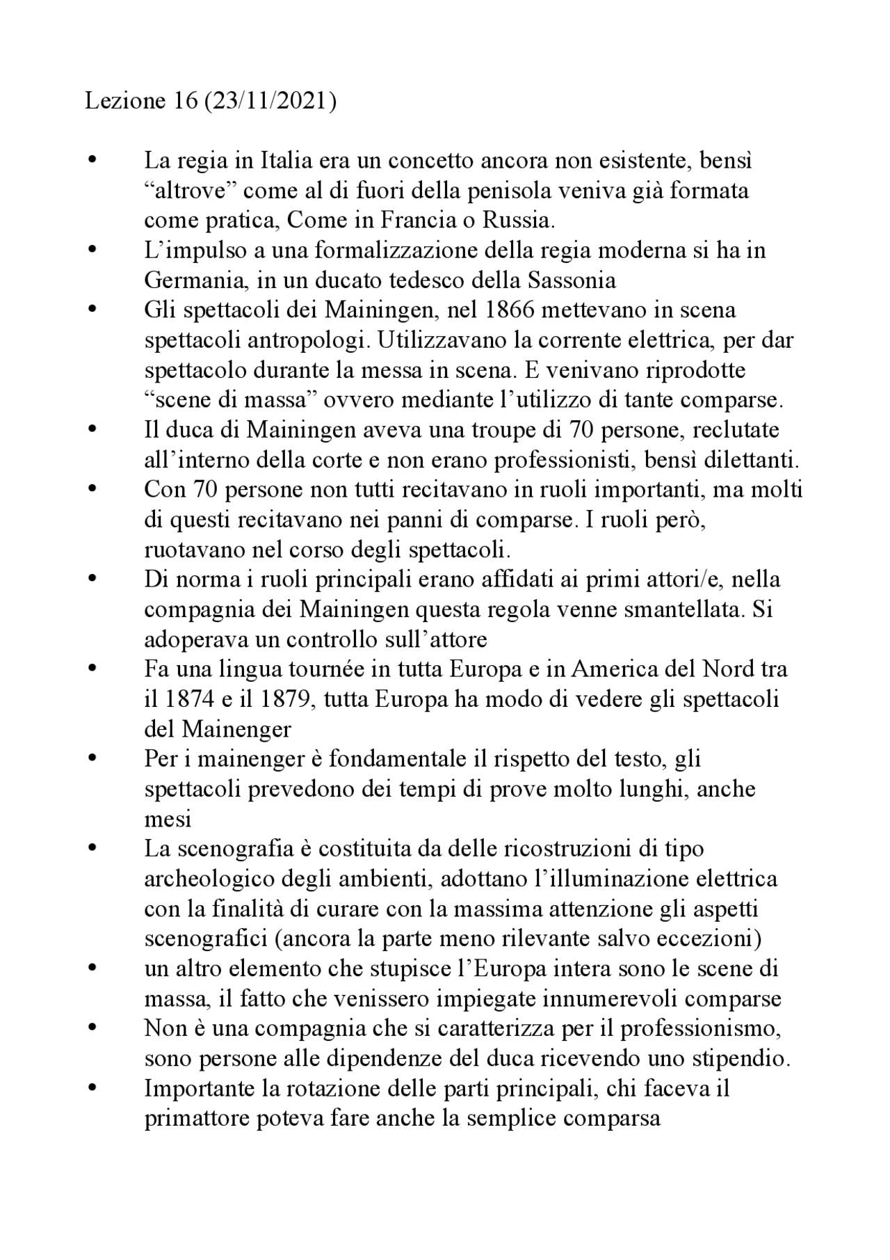 Appunti Storia Del Teatro Sapienza Roma Docsity