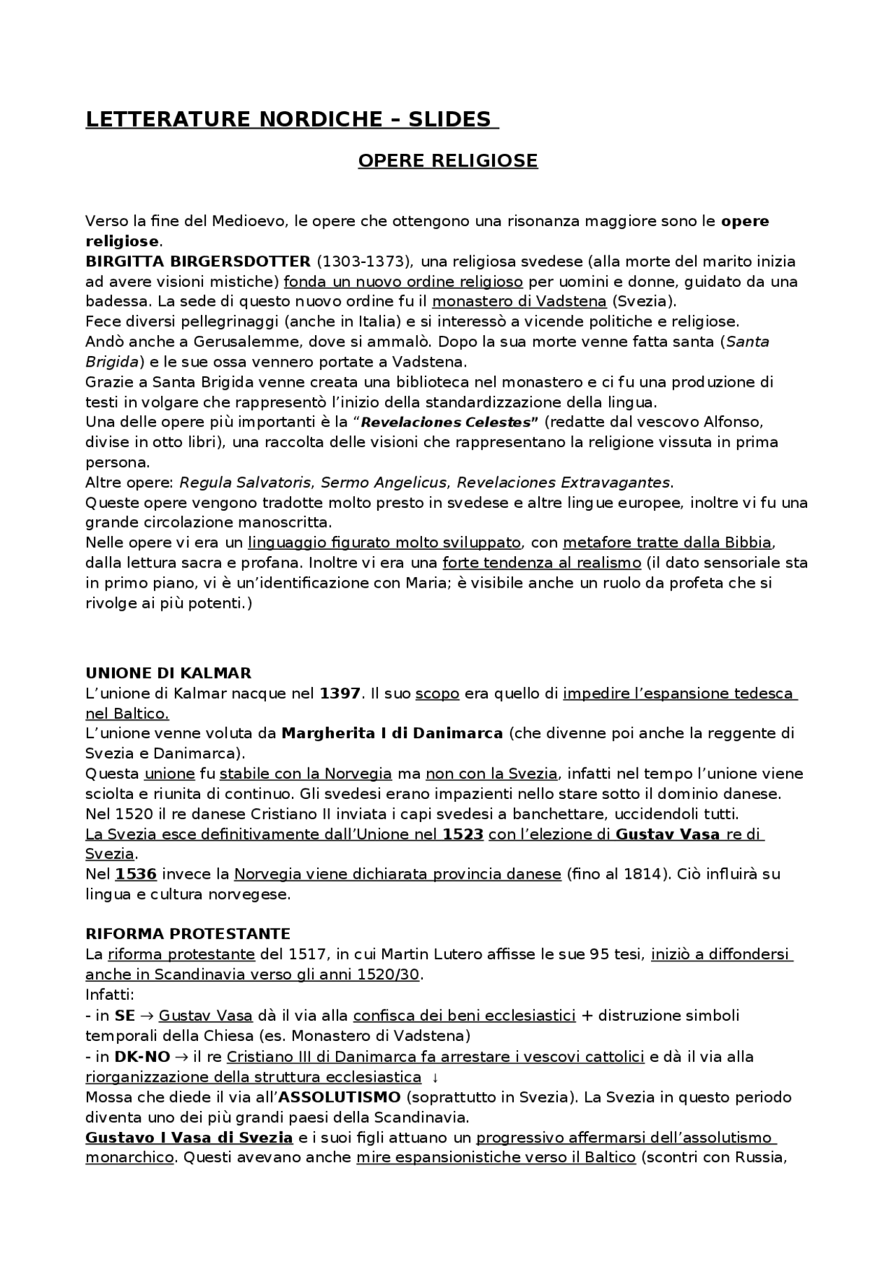 Riassunto Letterature Nordiche Ii Berardini Docsity