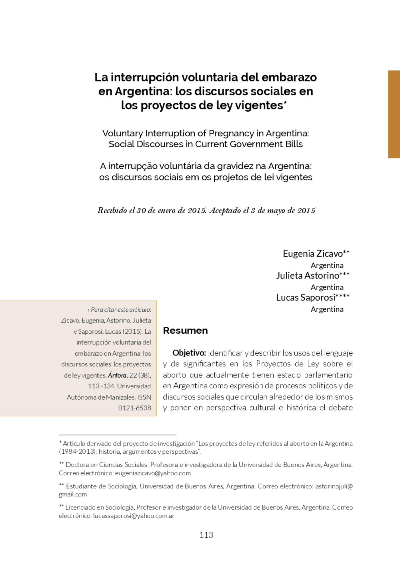Resumen Aborto En Argentina Docsity